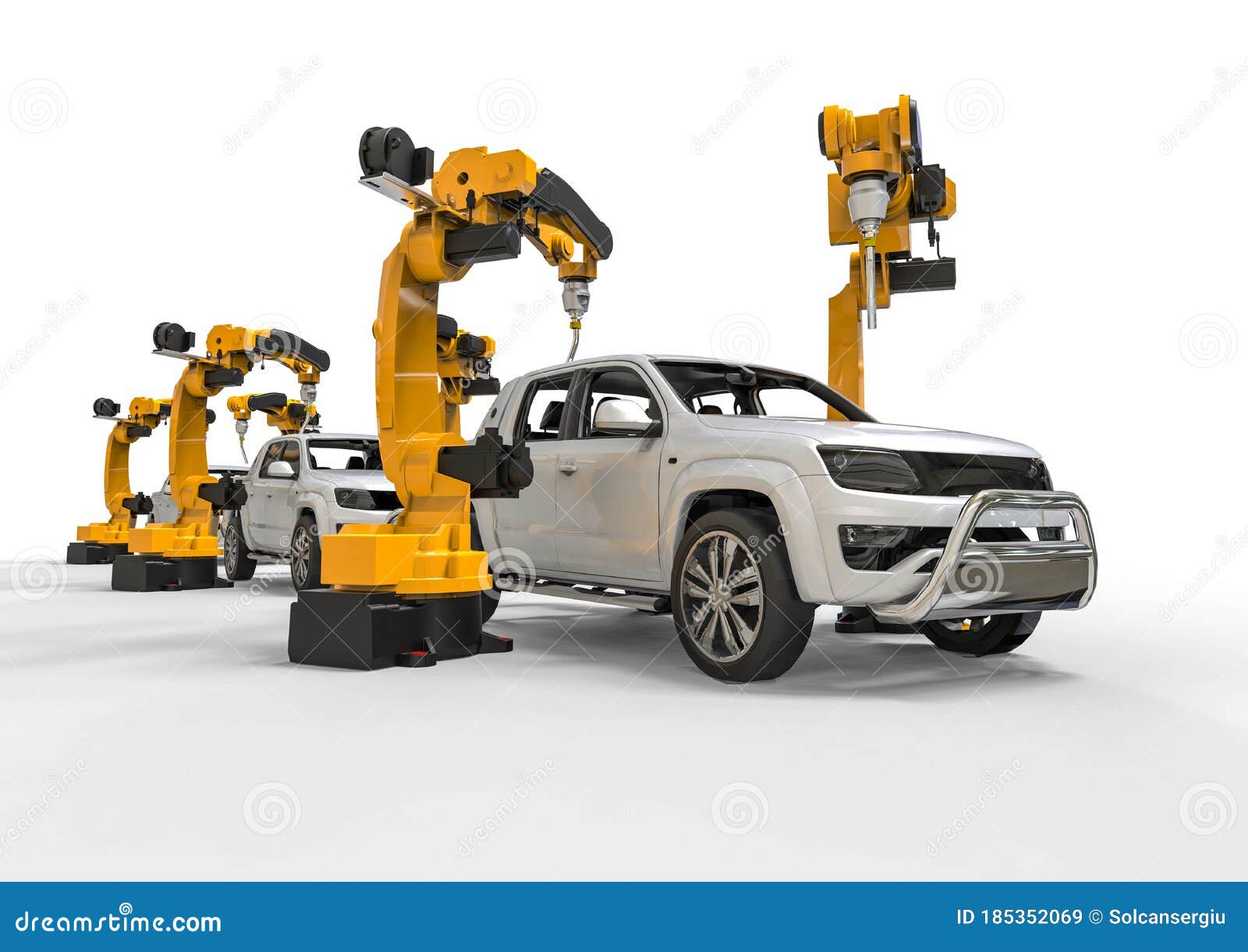 Automotive Manufacturing Business. Automatic Assembly Line Stock ...