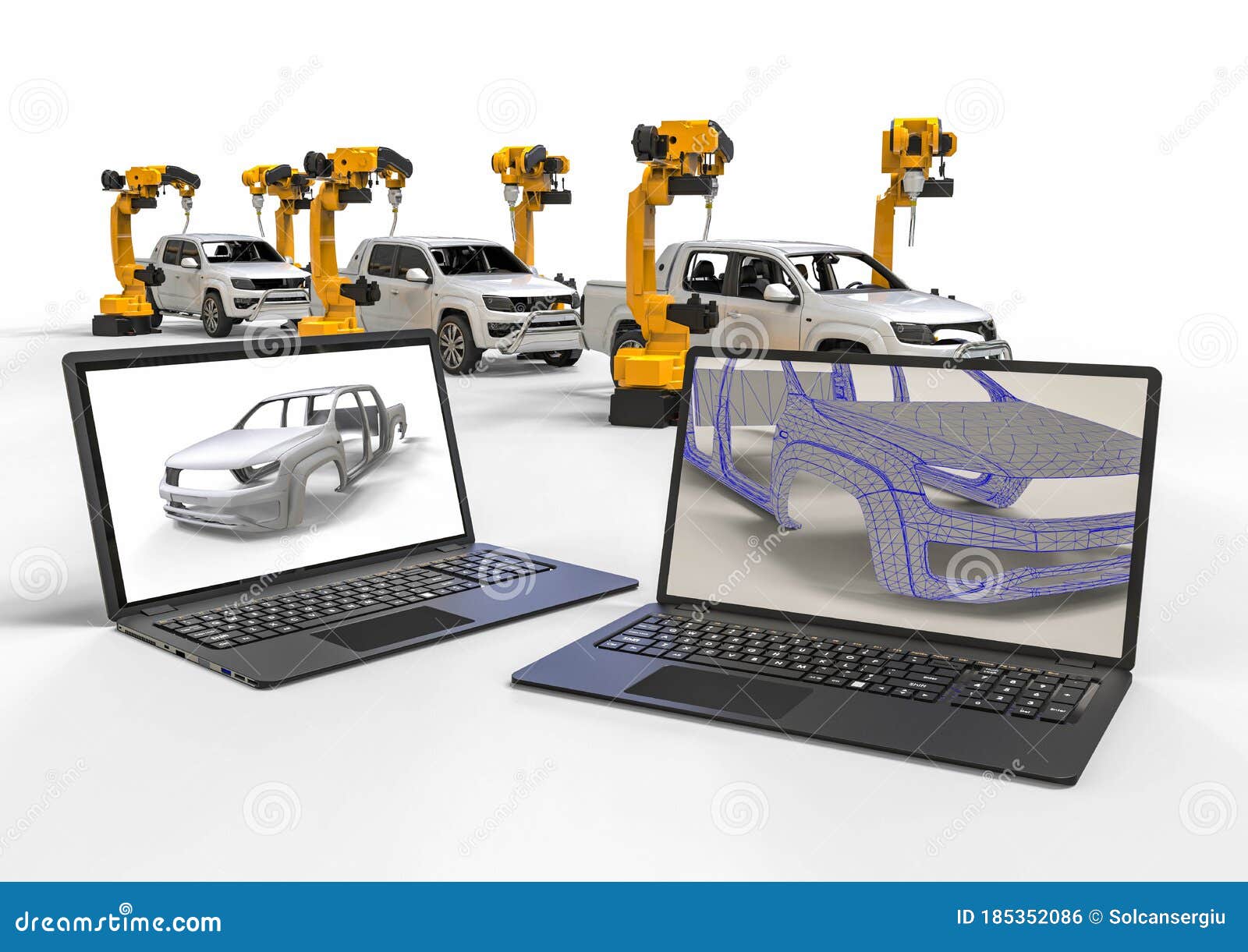 Automotive Manufacturing Business. Automatic Assembly Line Stock ...