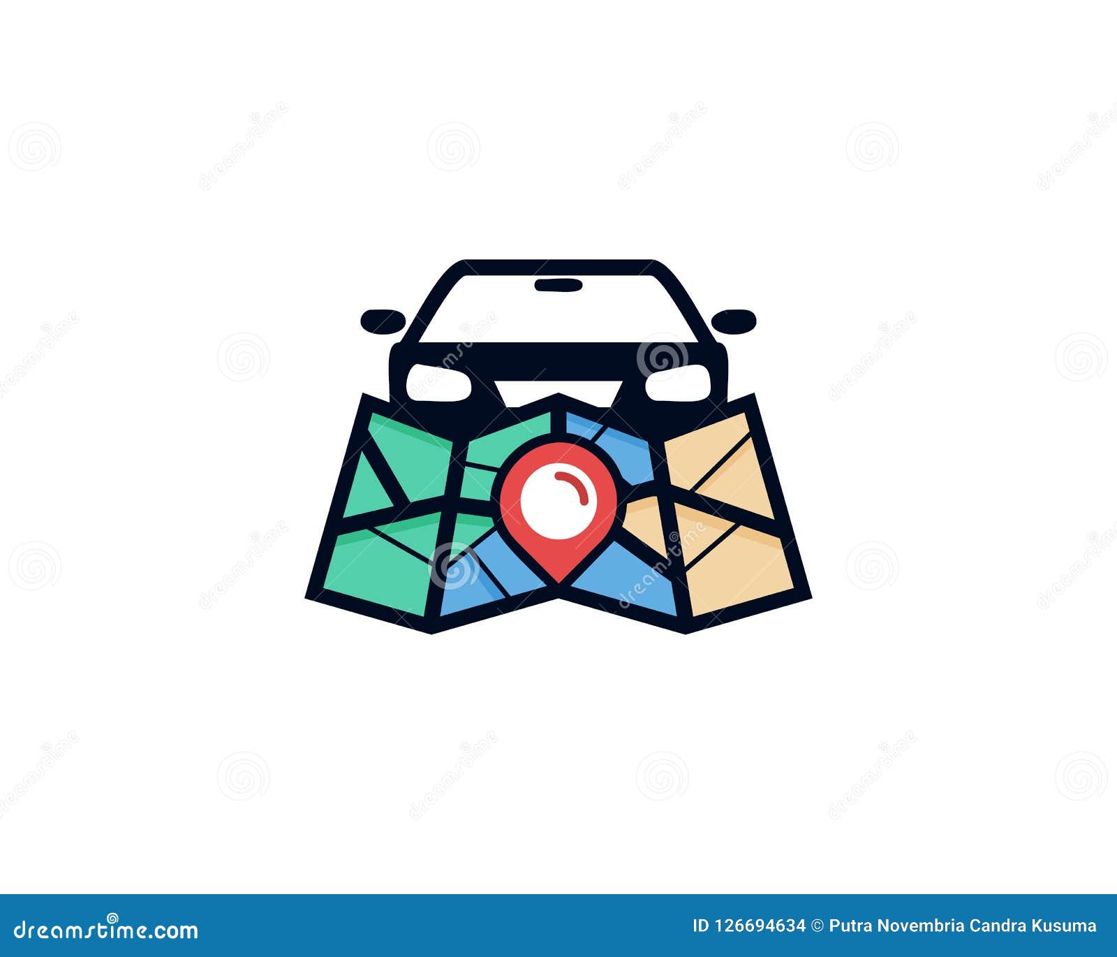 Automotive Map Logo Icon Design Stock Vector - Illustration of garage ...