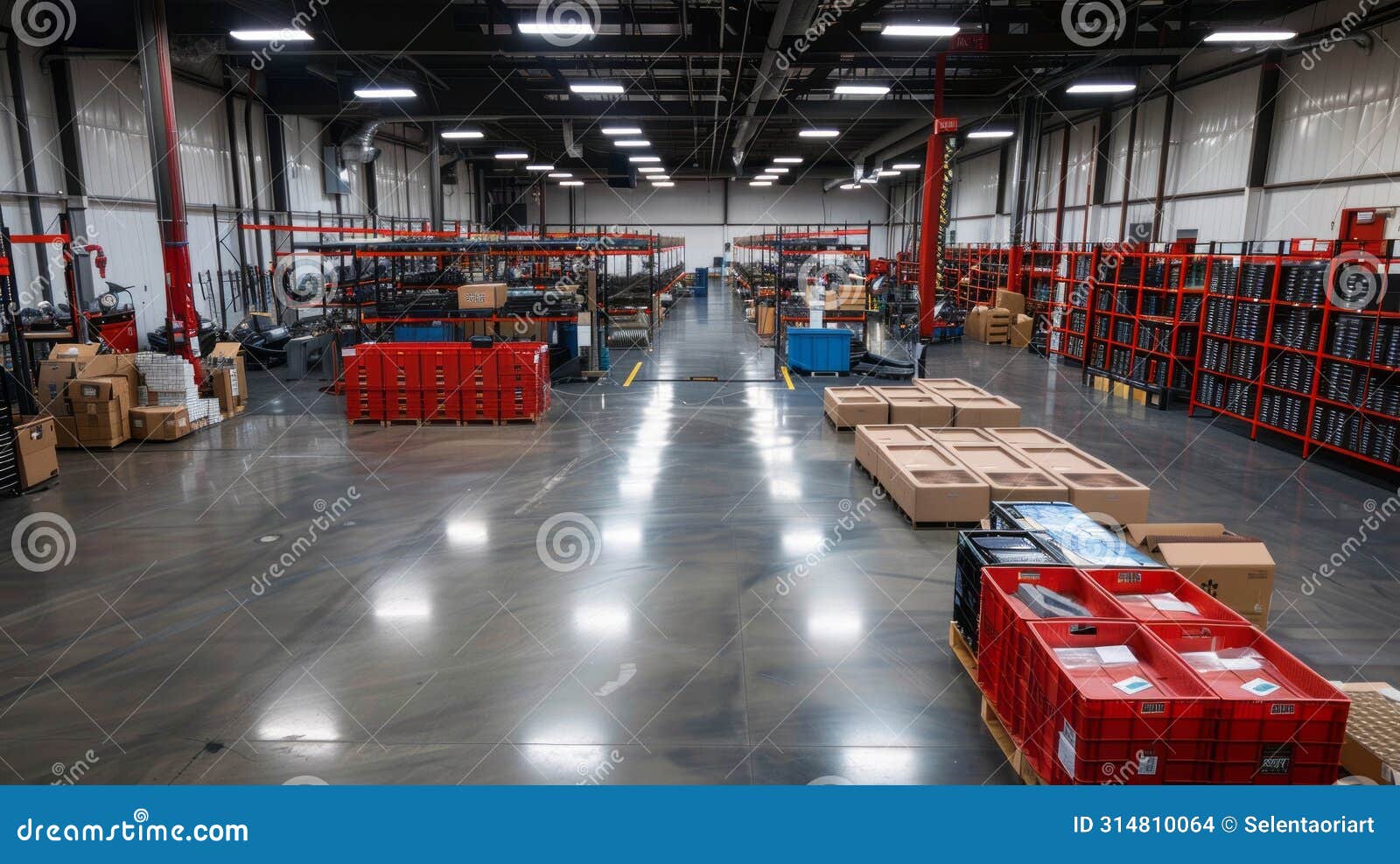 Automotive Parts Distribution Warehouse Stock Illustration ...