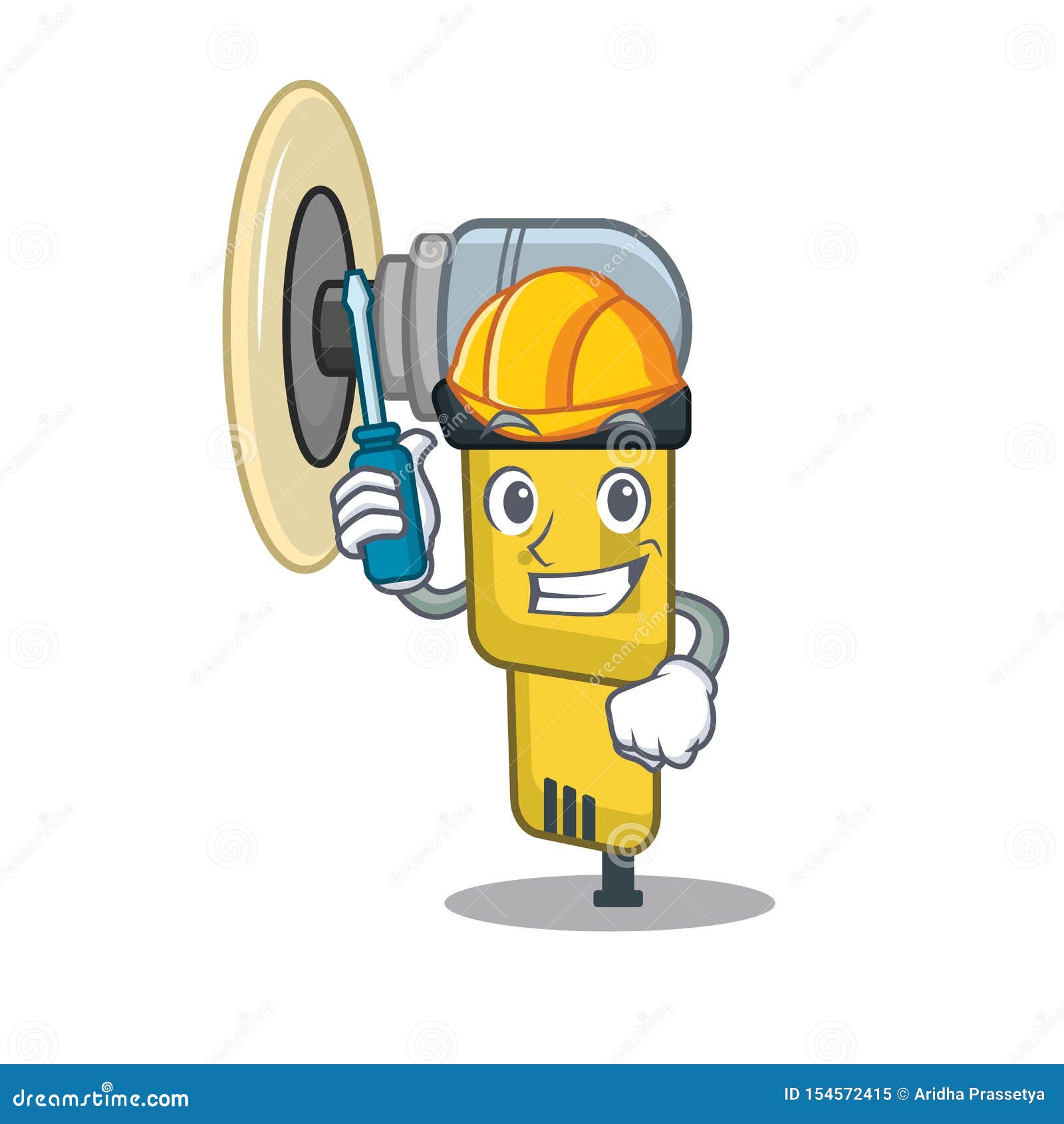 Automotive Pneumatic Sander Placed Inside Character Box Stock Vector ...