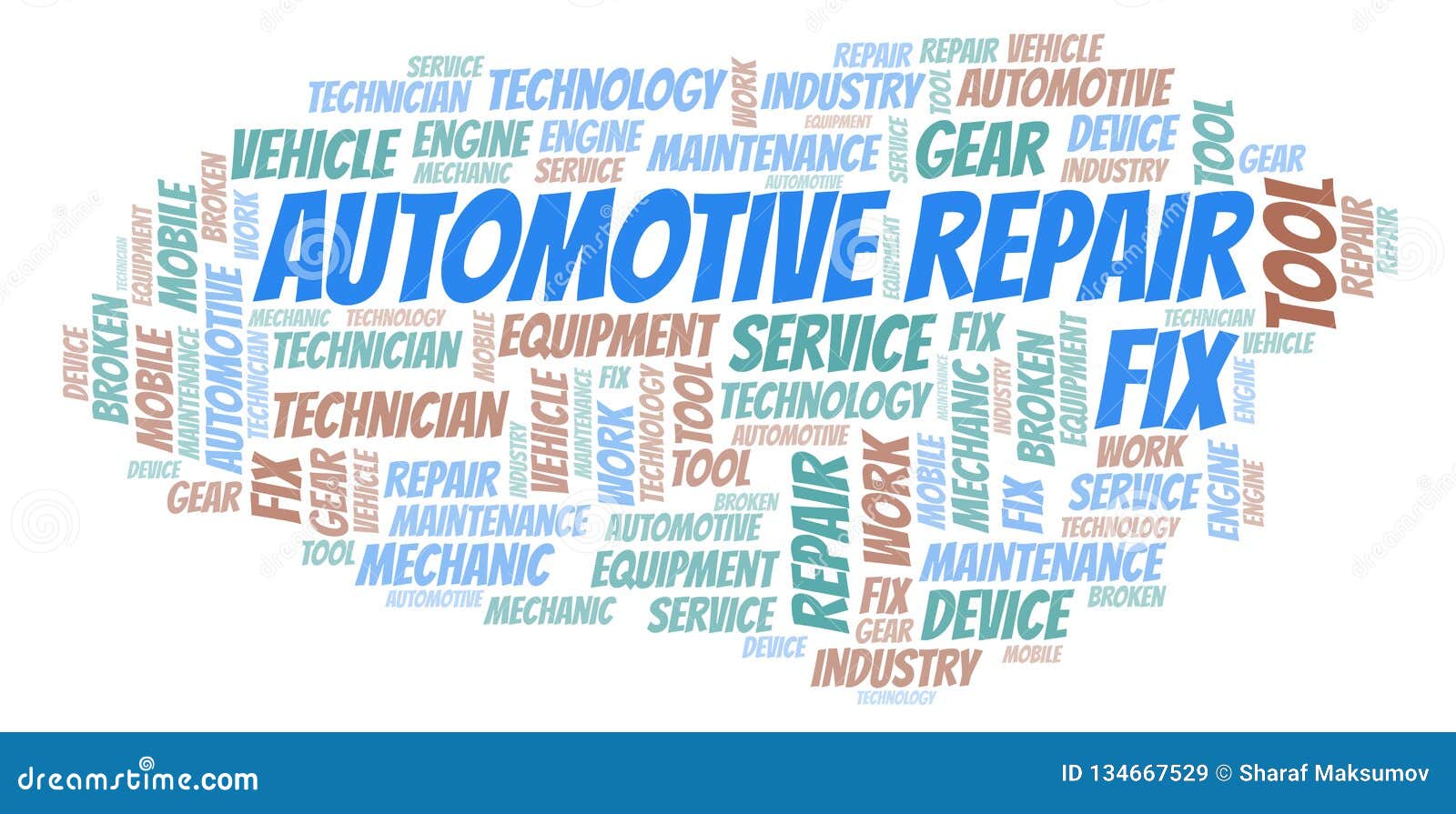 Automotive Repair Word Cloud Stock Illustration - Illustration of word ...