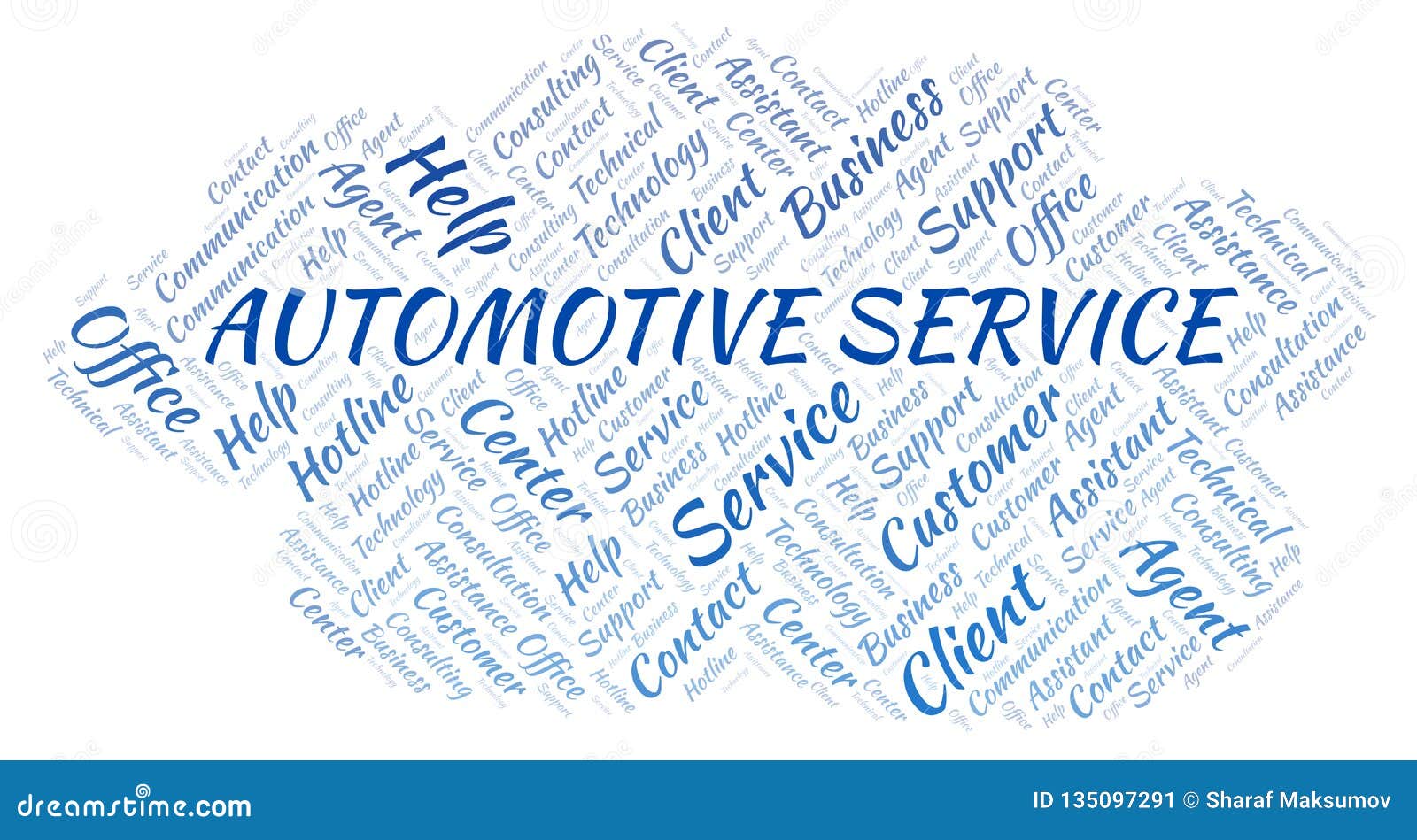 Automotive Service Word Cloud Stock Illustration - Illustration of ...
