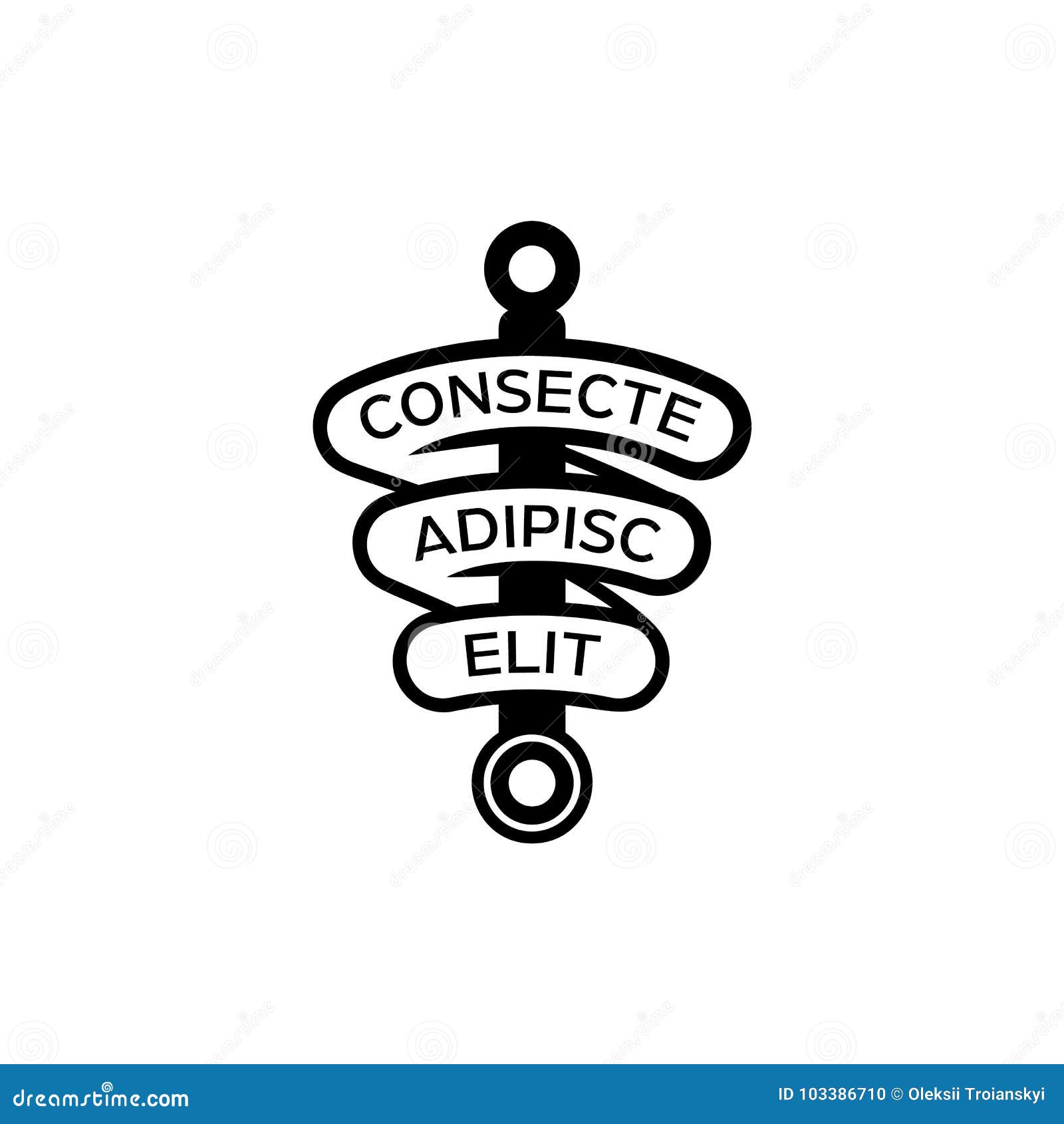 Automotive Spring and Shock Absorber Logo Template. Stock Vector ...