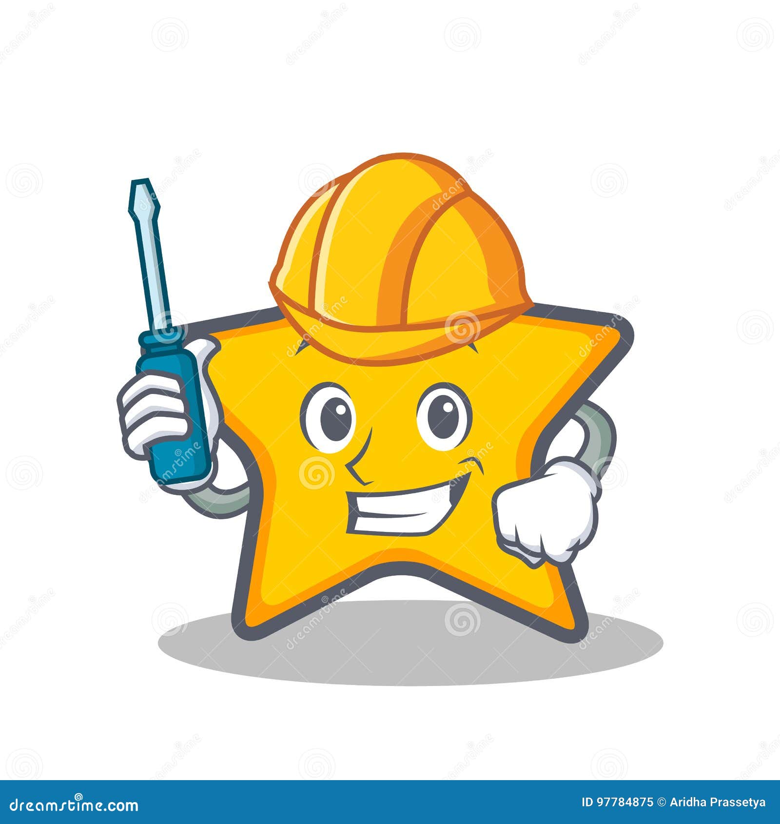 Automotive Star Character Cartoon Style Stock Vector - Illustration of ...