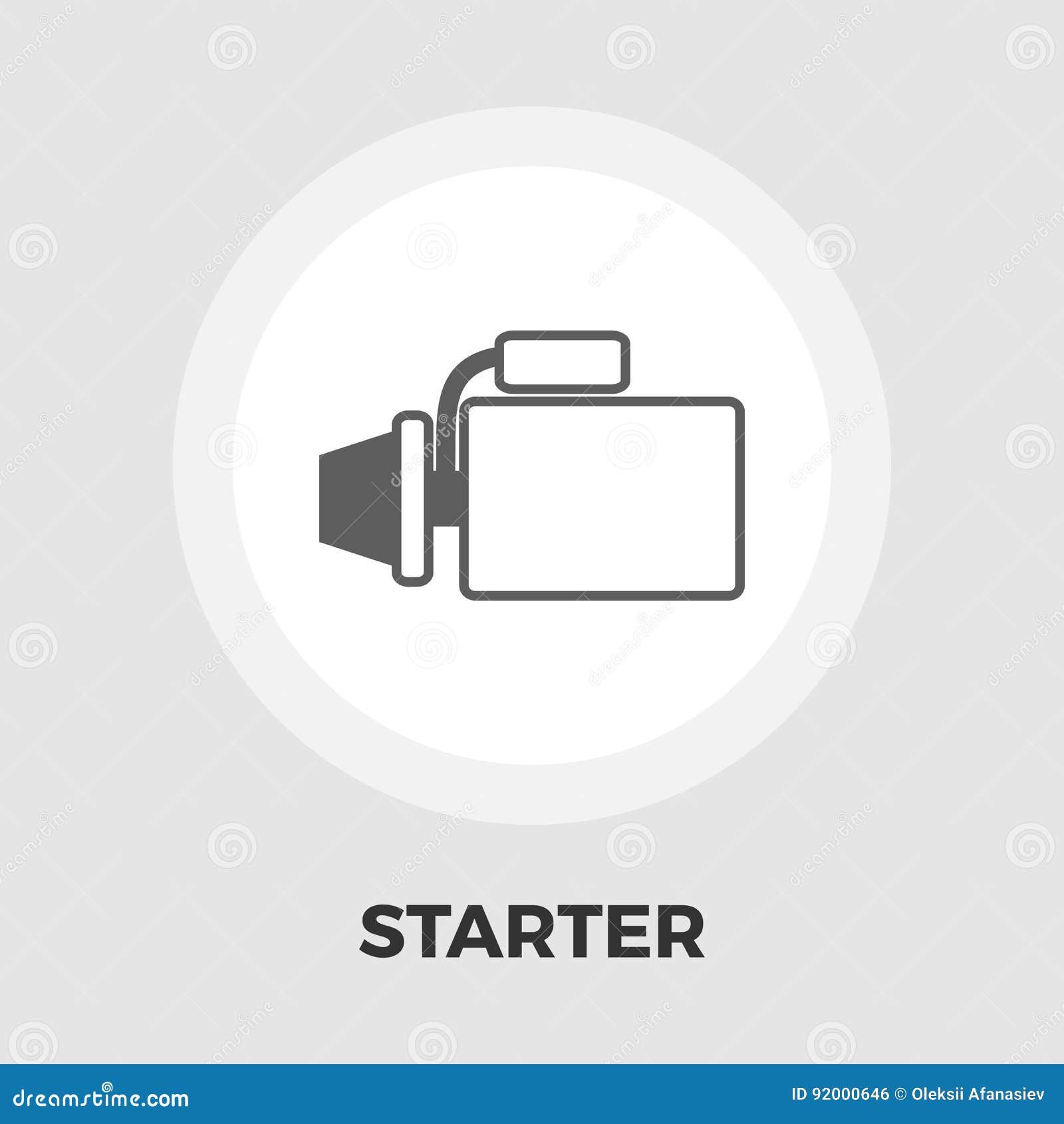 Automotive Starter Flat Icon Stock Vector - Illustration of ...