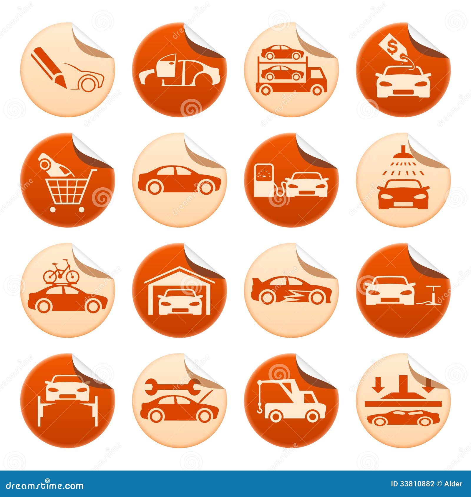 Automotive stickers stock vector. Illustration of auto - 33810882