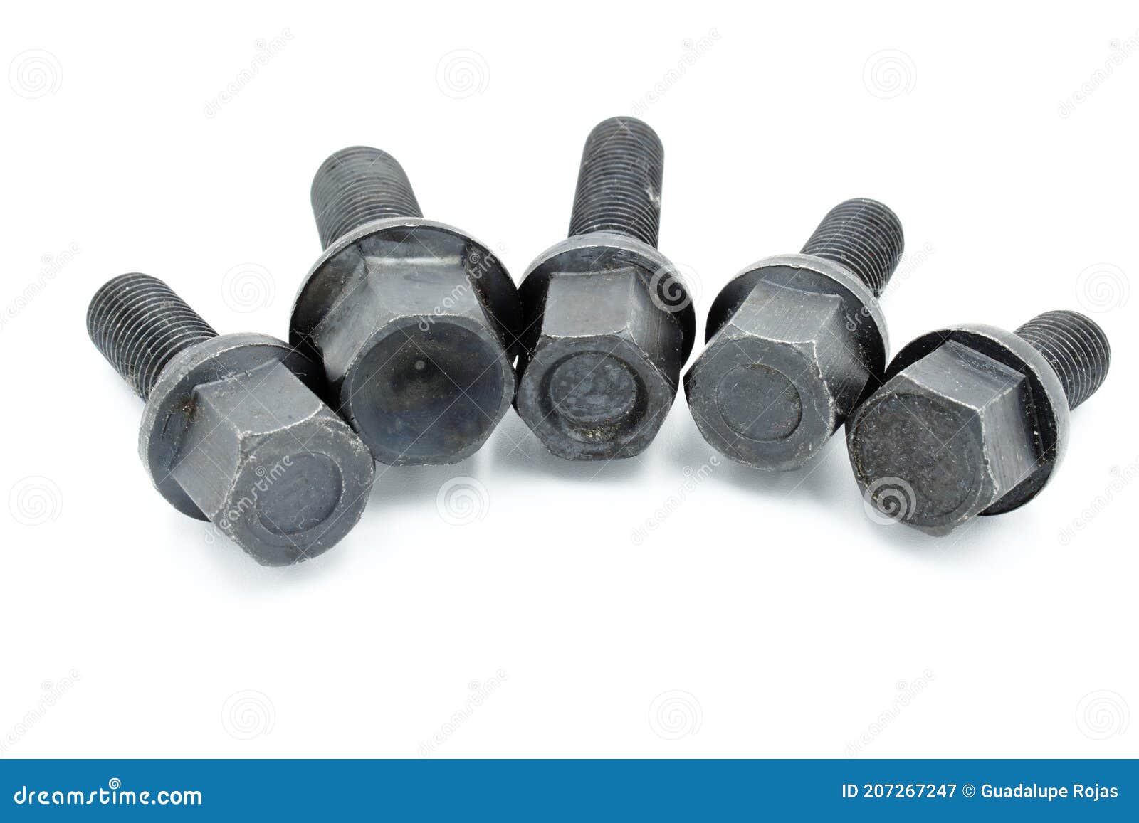 Automotive Stud of Different Sizes and Measures on a White Background ...