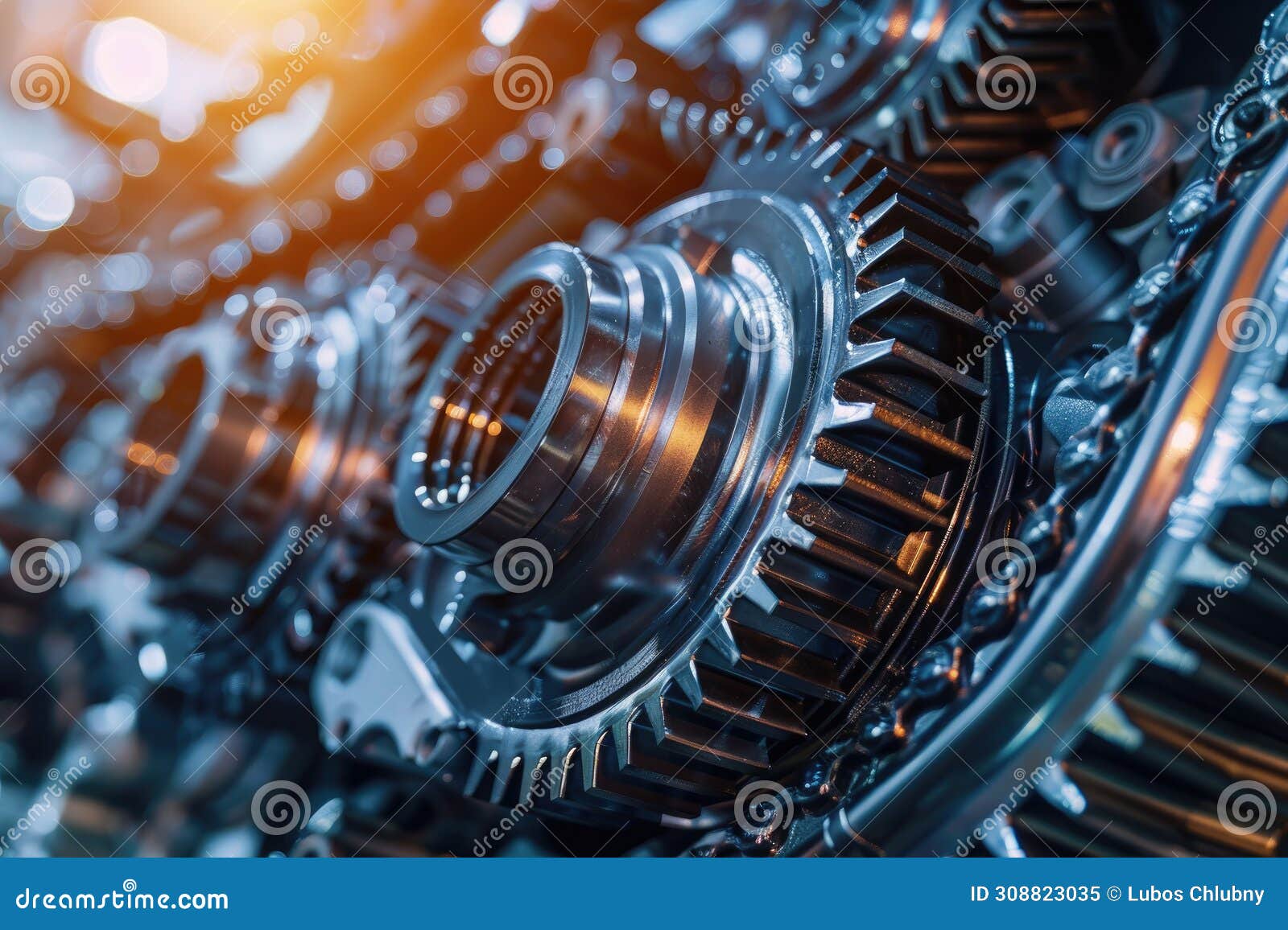 Automotive Transmission Gearbox, Cogs and Gears Stock Illustration ...