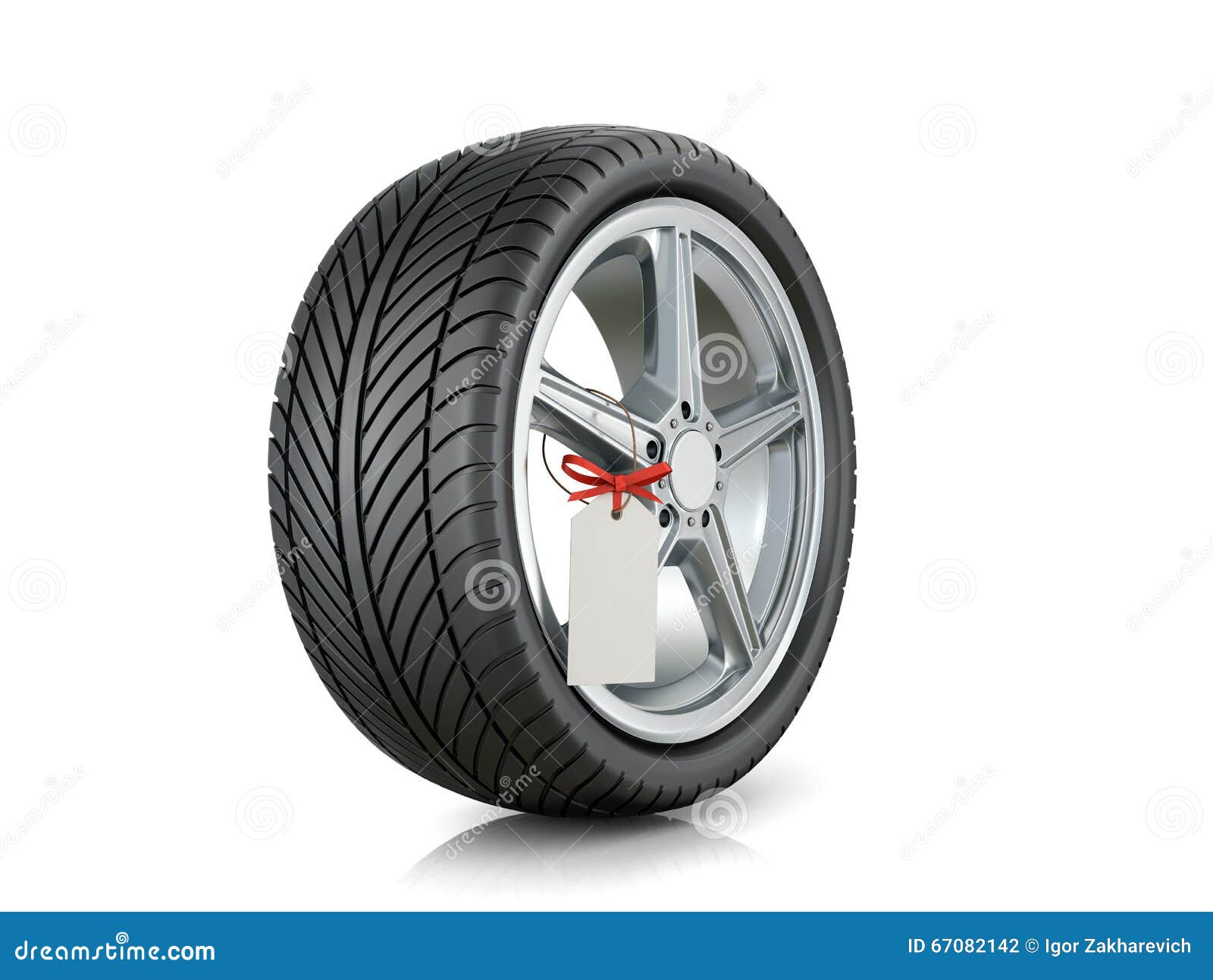 Automotive Wheel with a Tag Stock Photo - Image of advert, advertising ...