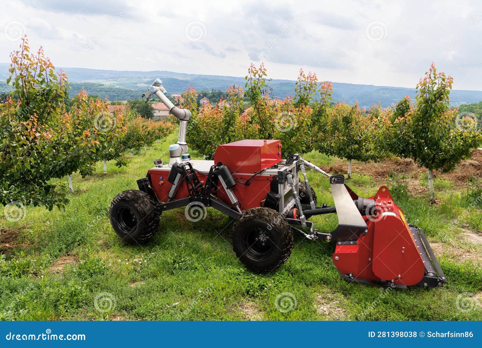 Autonomous Agricultural Robot with Robotic Arm. Stock Photo - Image of ...