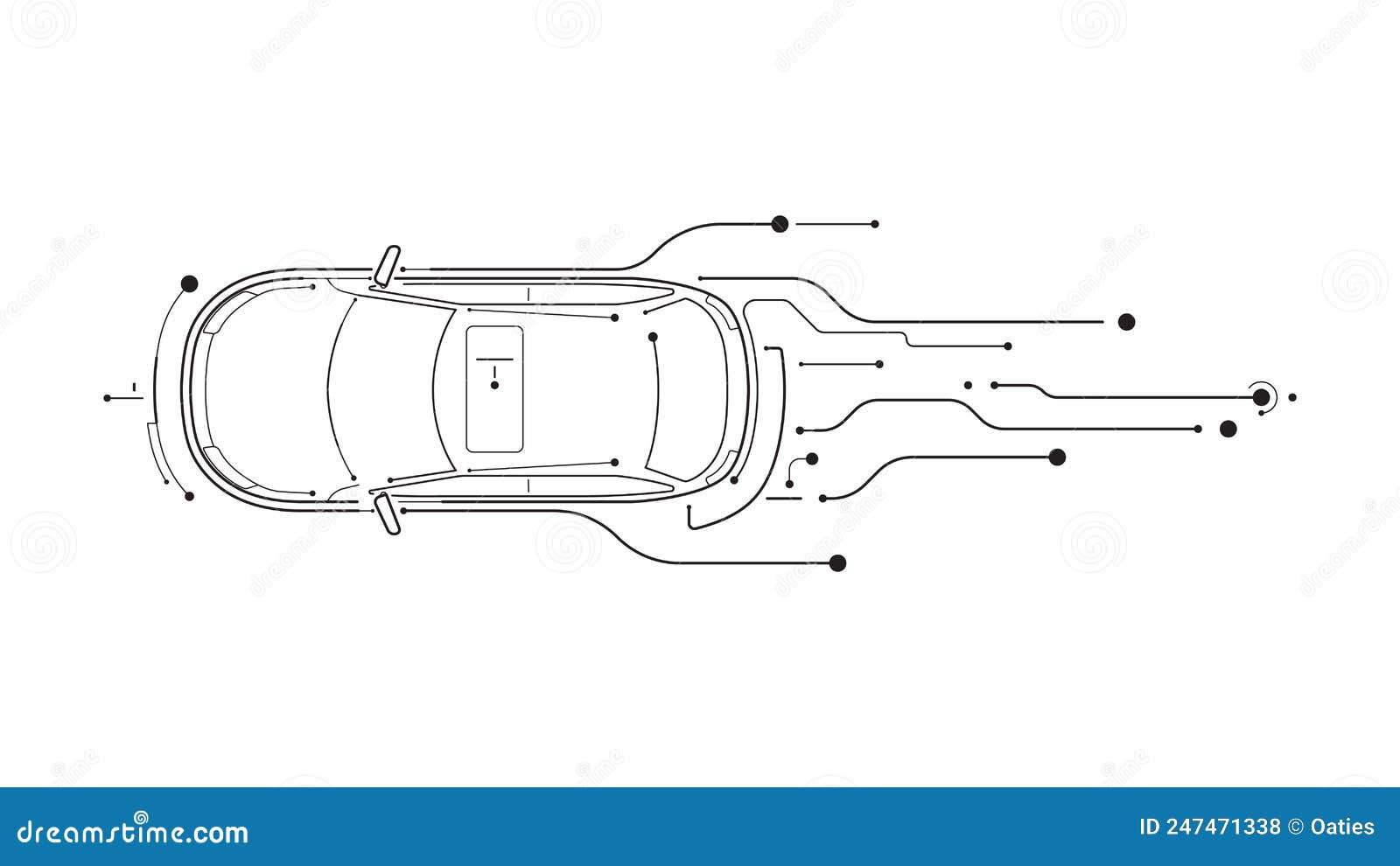 Autonomous Artificial Intelligence Smart Car Stock Vector ...