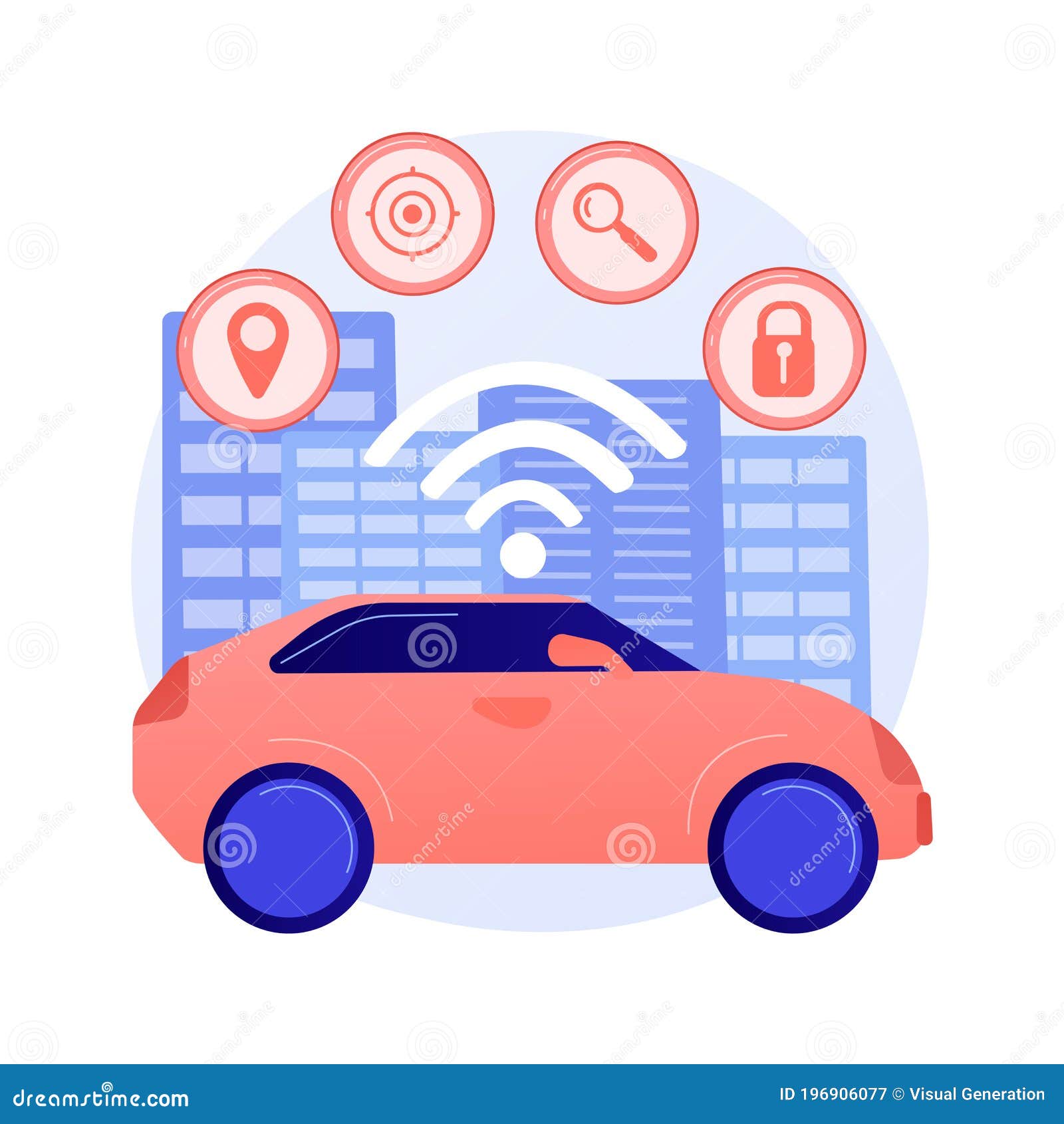 Autonomous Car Abstract Concept Vector Illustration. Stock Vector ...