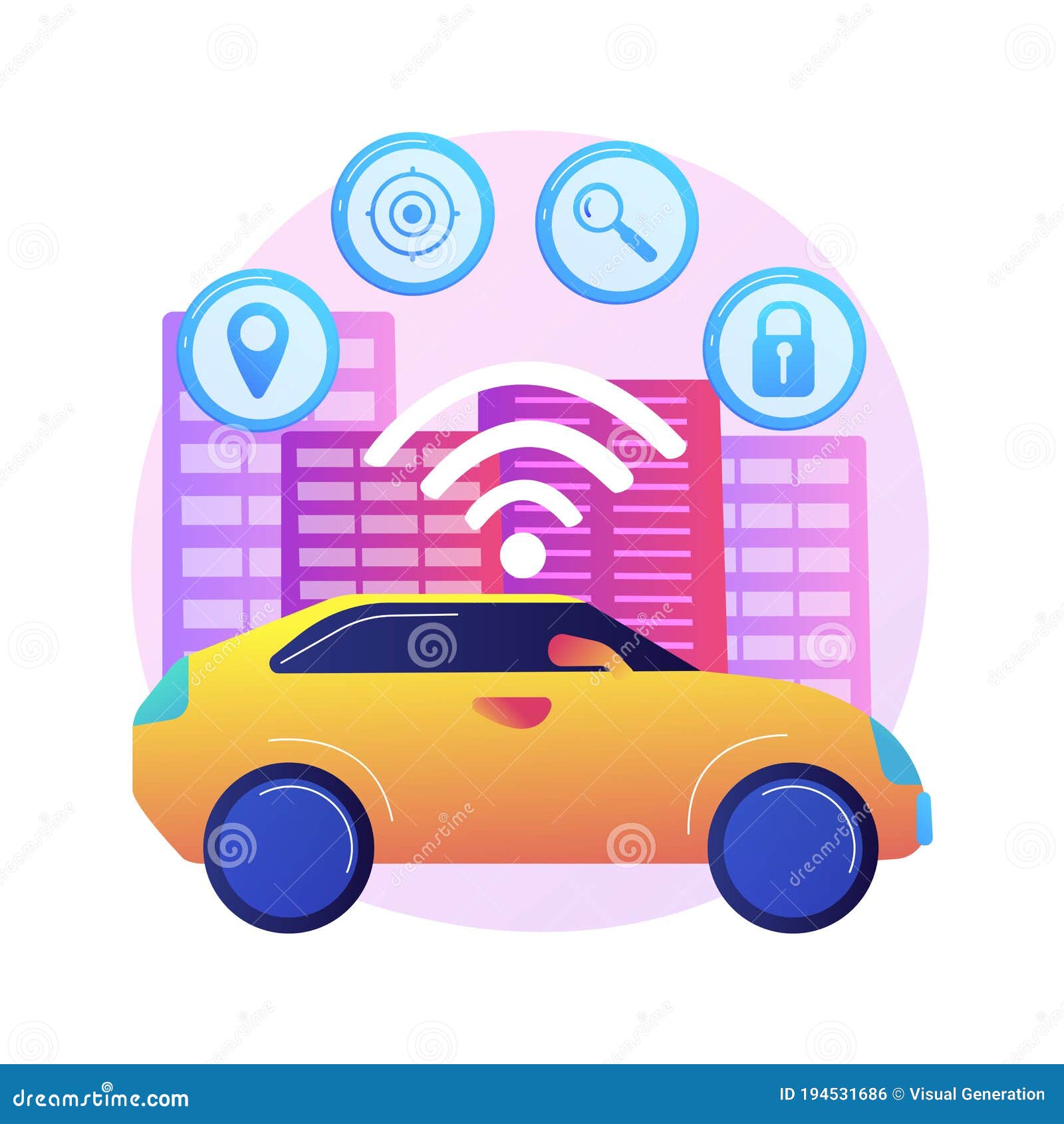 Autonomous Car Abstract Concept Vector Illustration. Stock Vector ...