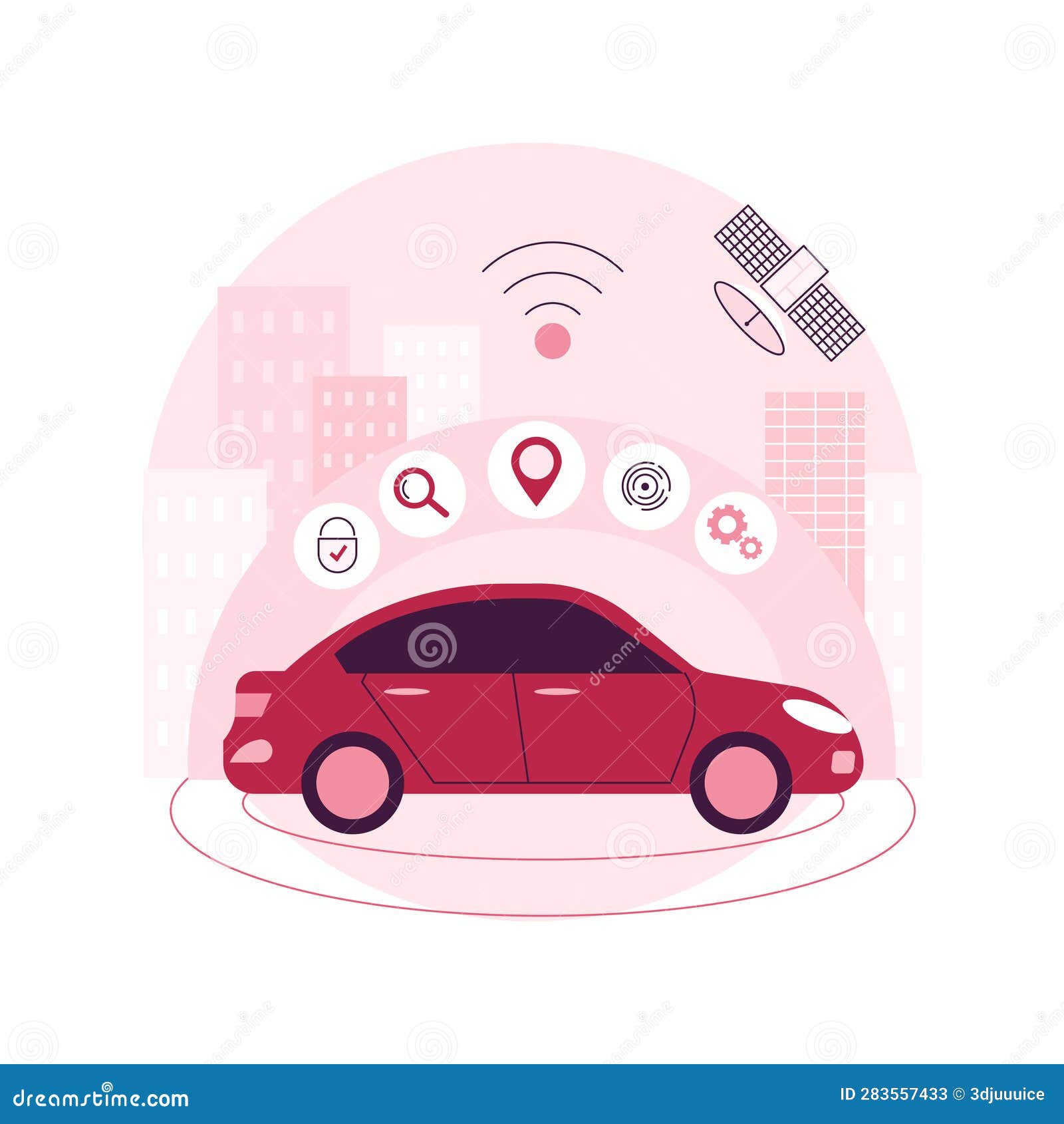 Autonomous Car Abstract Concept Vector Illustration. Stock Vector ...