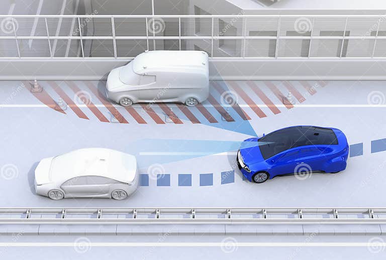 Autonomous Car Changing Lane Quickly To Avoid a Traffic Accident Stock ...