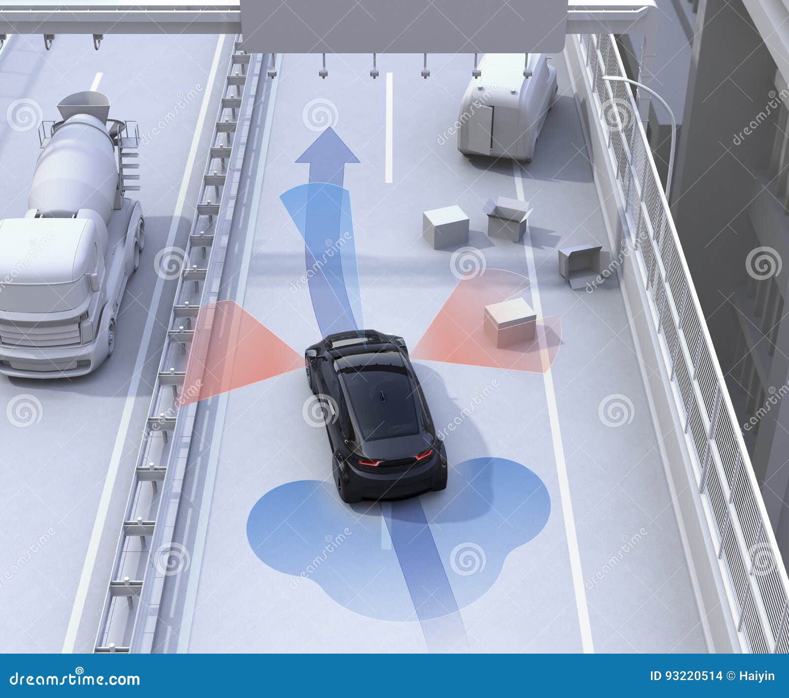 Autonomous Car Changing Lane Quickly To Avoid A Traffic Accident Stock ... Autonomous Car Changing Lane Quickly To Avoid A Traffic Accident Stock ...