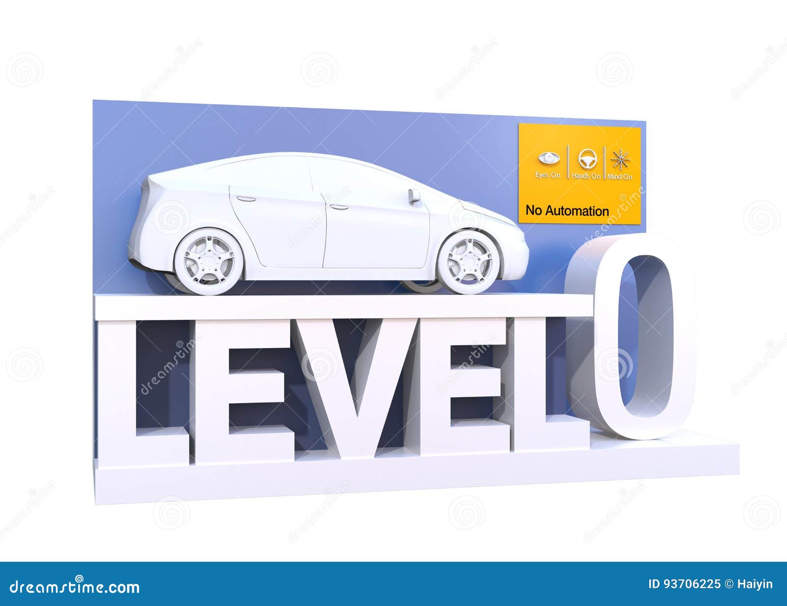 Autonomous Car Classification of Level 0 Stock Illustration ...