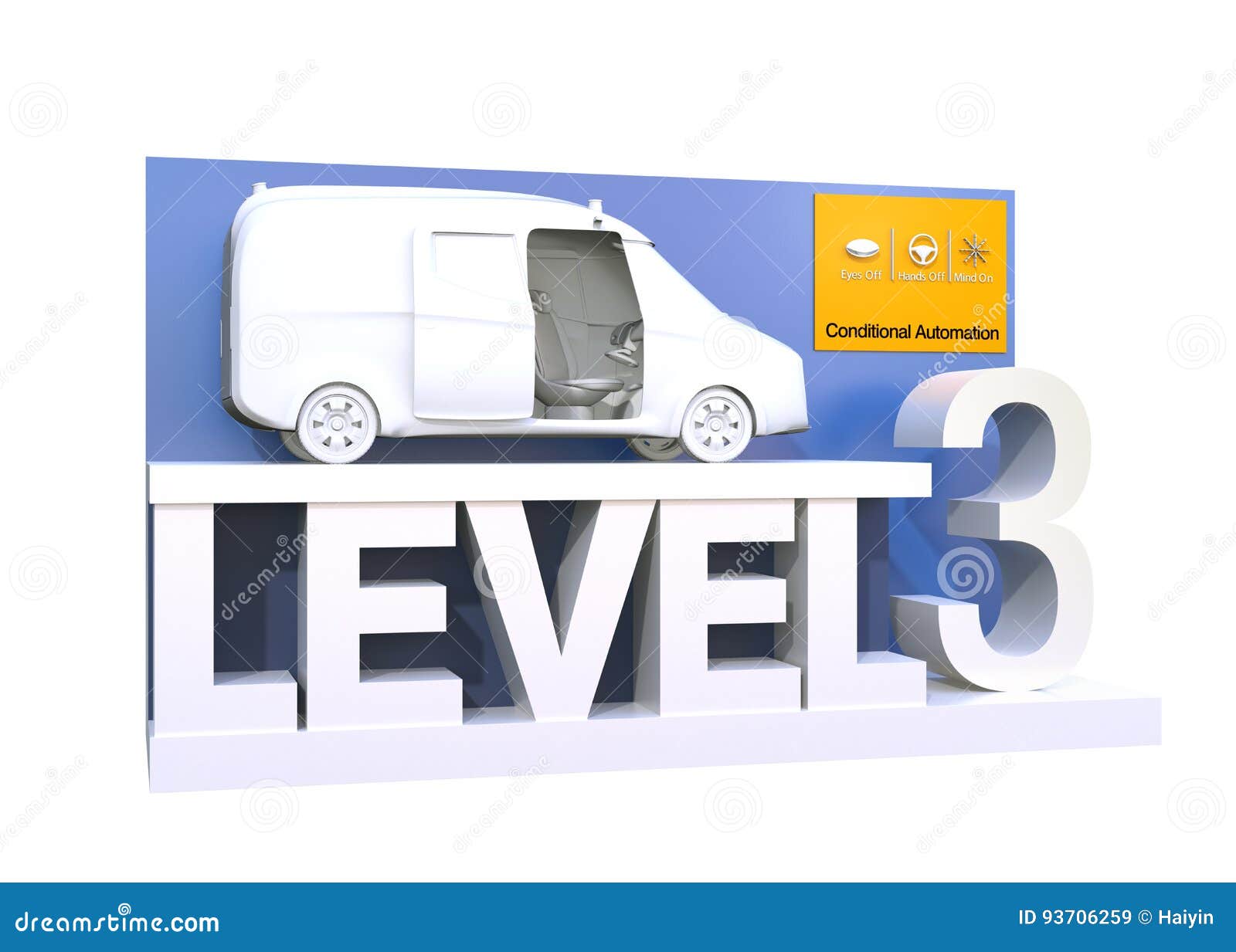 Autonomous Car Classification of Level 3 Stock Illustration ...