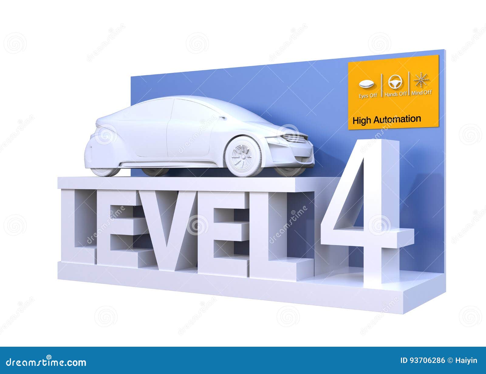 Autonomous Car Classification of Level 4 Stock Illustration ...