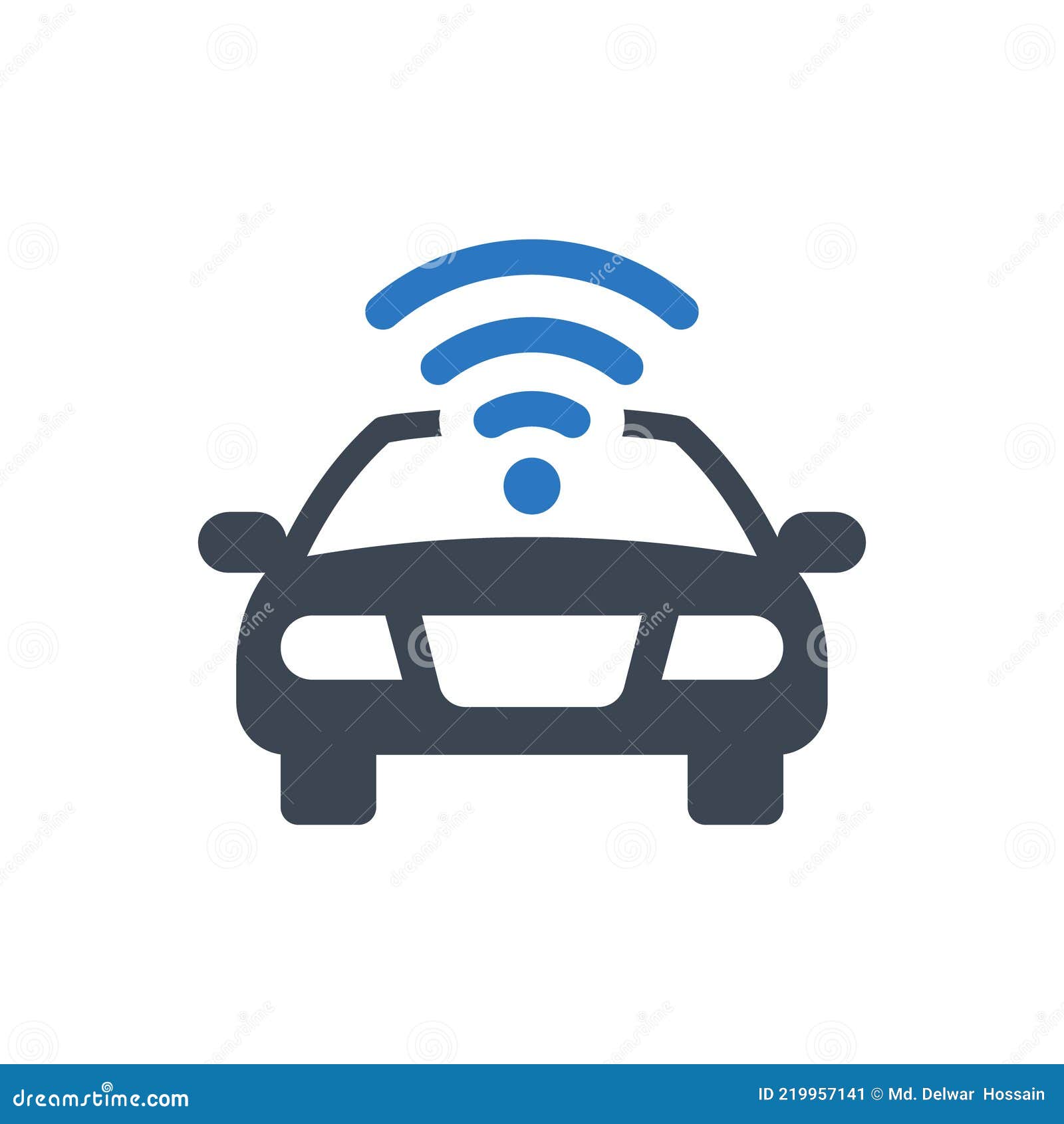 Autonomous car icon stock vector. Illustration of design - 219957141