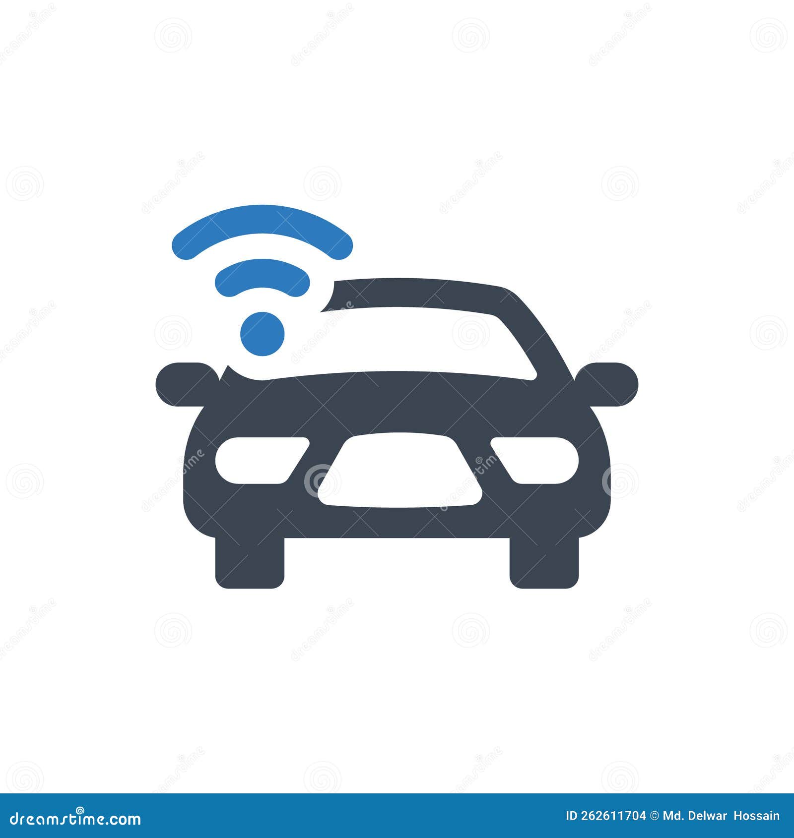 Autonomous car icon stock vector. Illustration of symbol - 262611704
