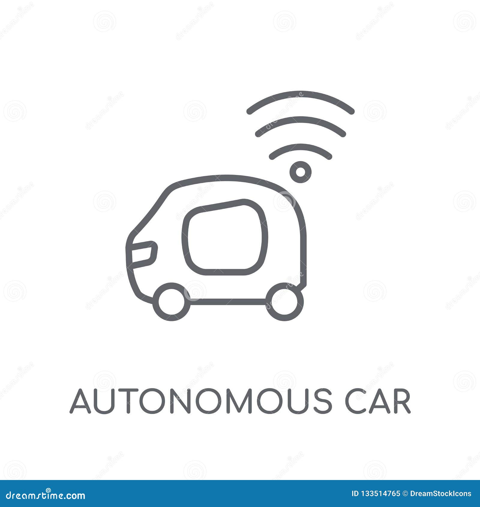 Autonomous Car Linear Icon. Modern Outline Autonomous Car Logo C Stock ...