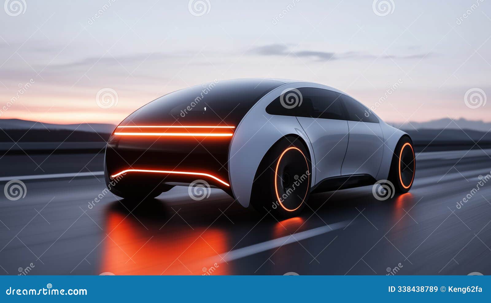 Autonomous Car Design Cartoon Vector | CartoonDealer.com #81128485