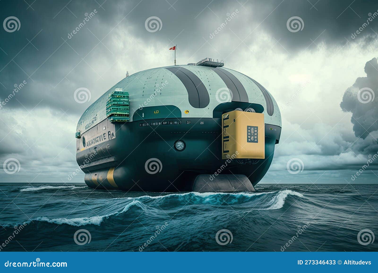 Autonomous Cargo Ship Approaches Port, with Docking System in Place ... Autonomous Cargo Ship Approaches Port, with Docking System in Place ...