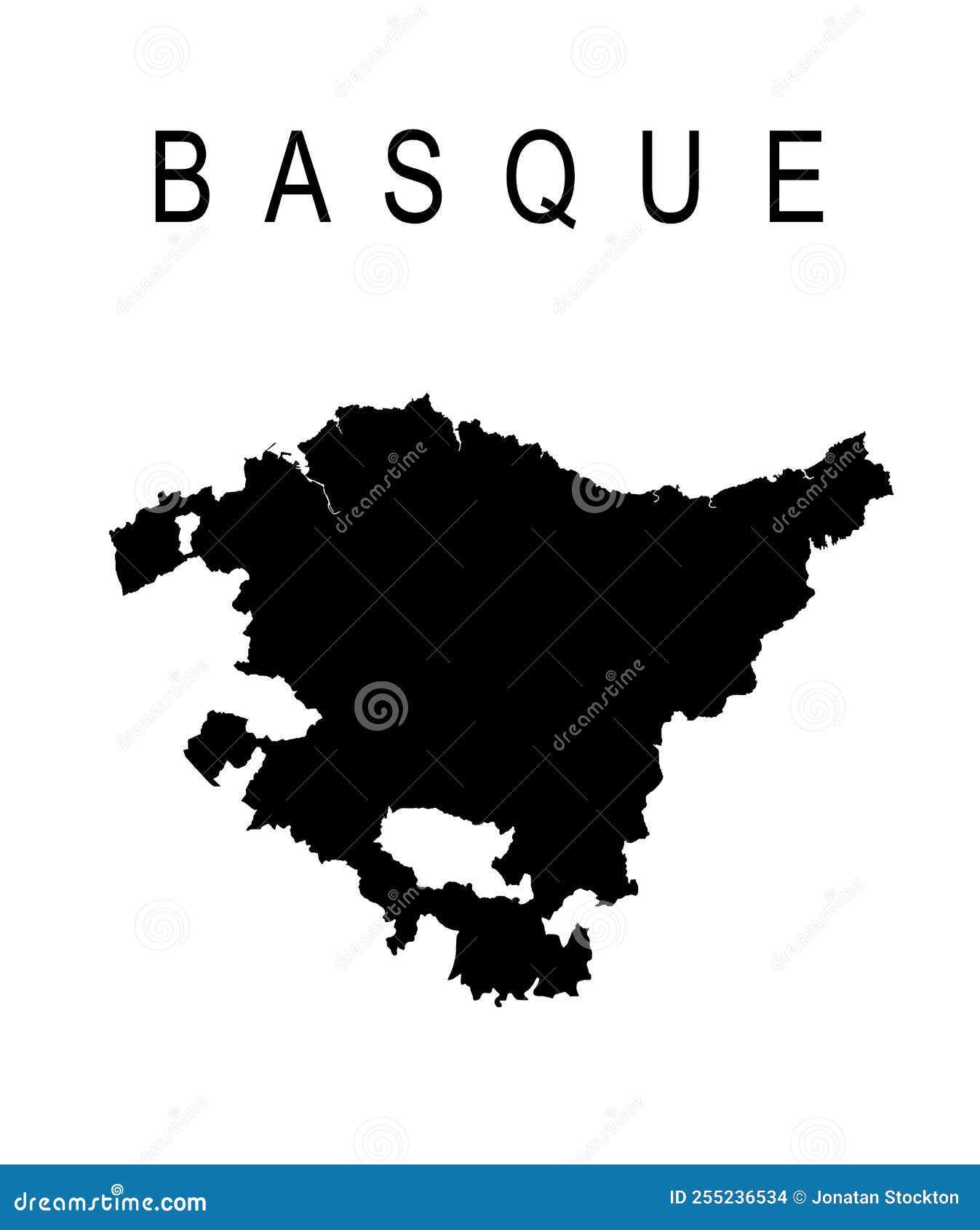 Autonomous Community Basque Map Vector Silhouette Illustration Isolated ...