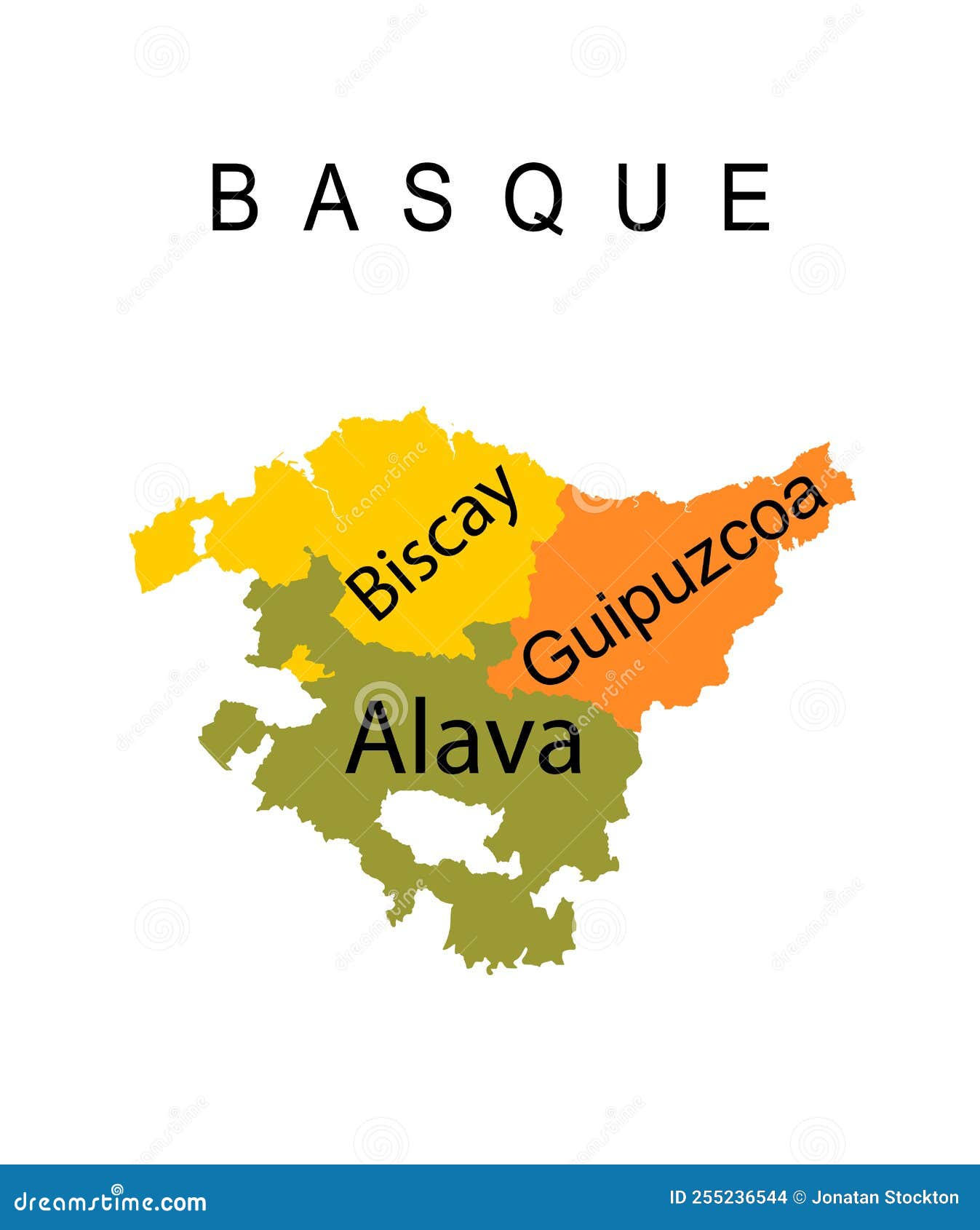 Autonomous Community Basque Map Vector Silhouette Illustration Isolated ...