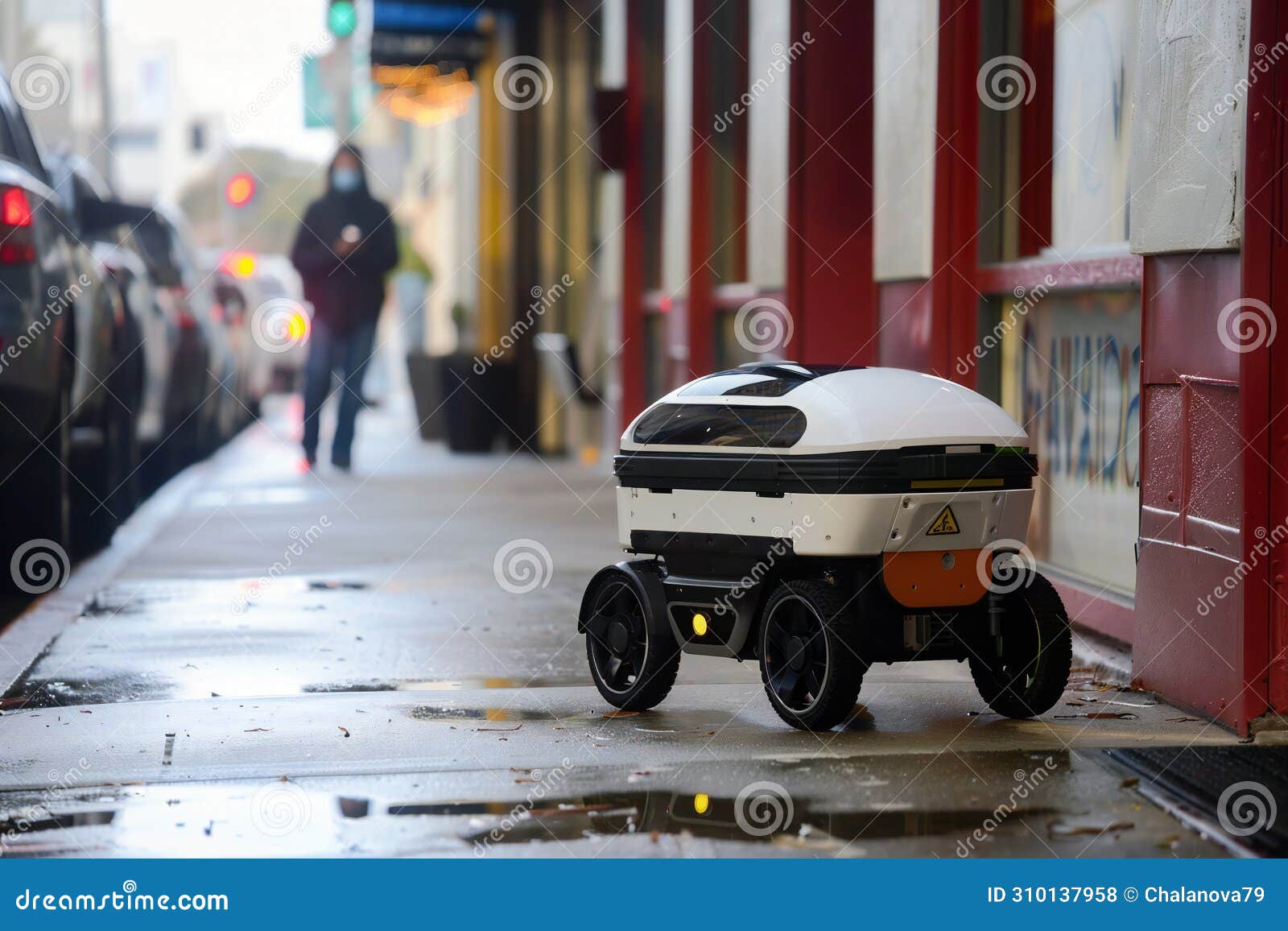 Autonomous Delivery Robot Concept of Future, Technology, Unmanned ...