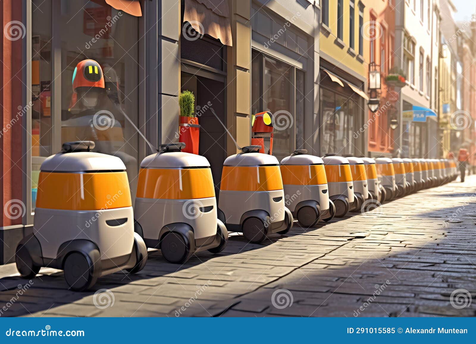 Autonomous Delivery Vehicles. Stock Image - Image of remote, vehicle ...