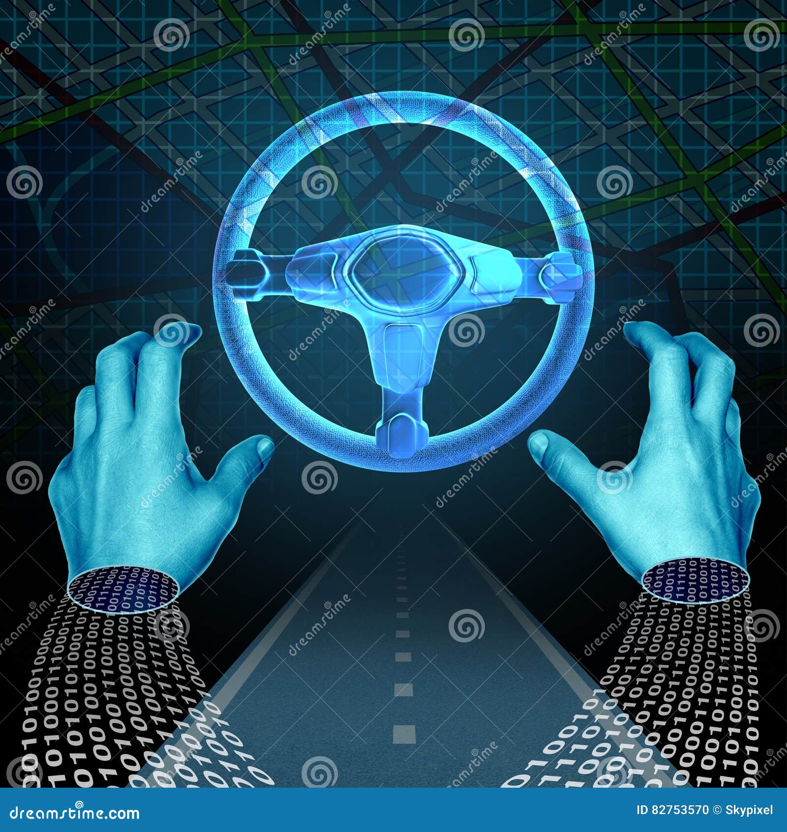 Autonomous Driver Technology Stock Illustration - Illustration of ...