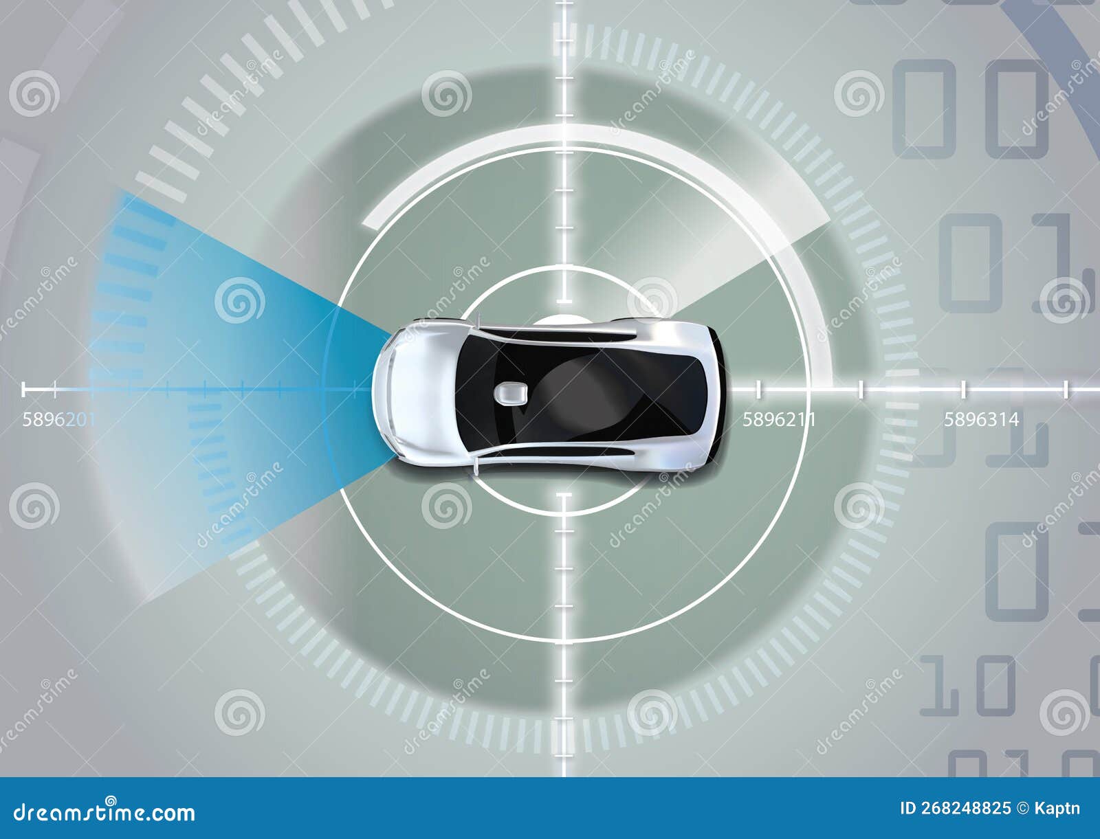 Autonomous driving car stock illustration. Illustration of intelligence ...