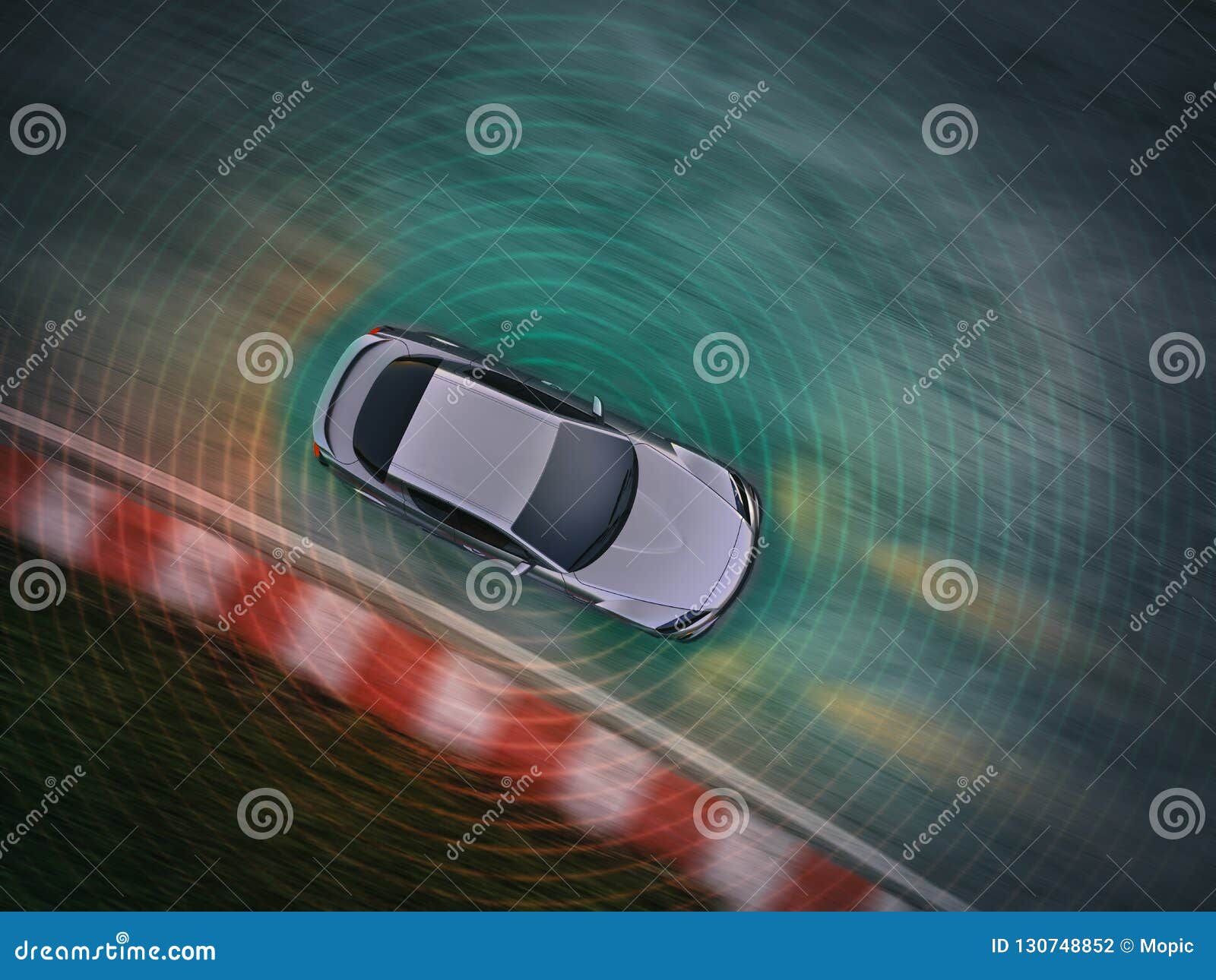Autonomous Driving Concept Showing Lidar, Radar Vision Stock Image ...