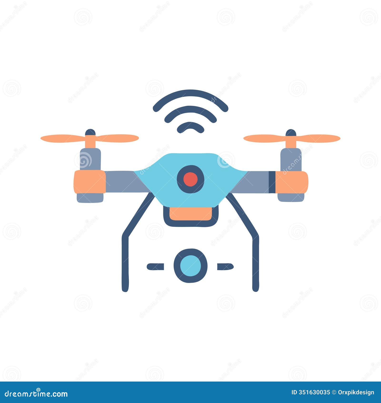 Autonomous Drone Technology Icon Stock Illustration - Illustration of ...