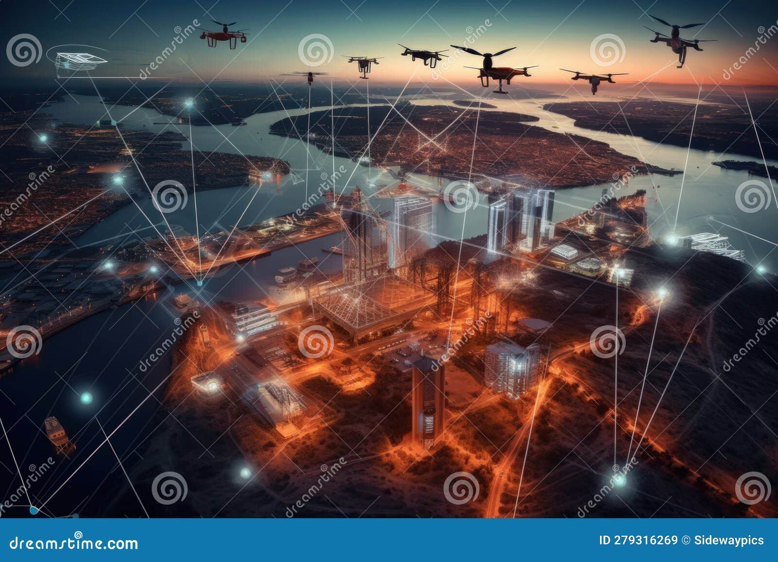 Autonomous Drones and Artificial Intelligence - Generative AI Stock ...