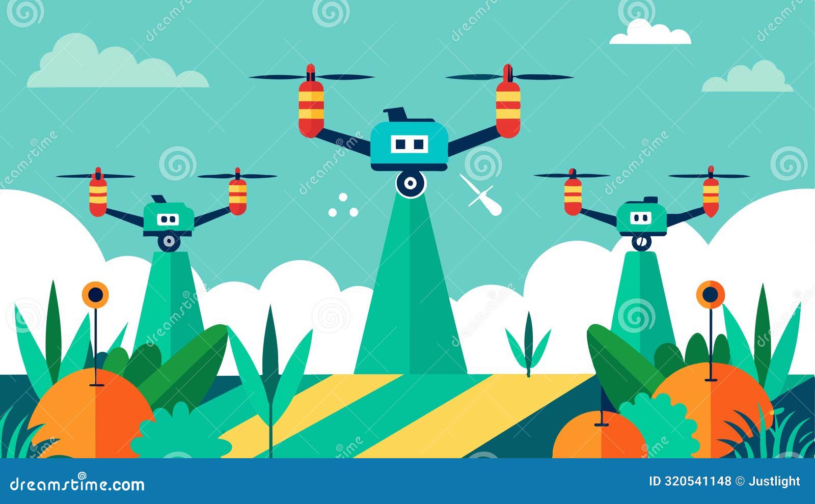 Autonomous Drones Scan the Fields and Collect Data that is Fed into the ...