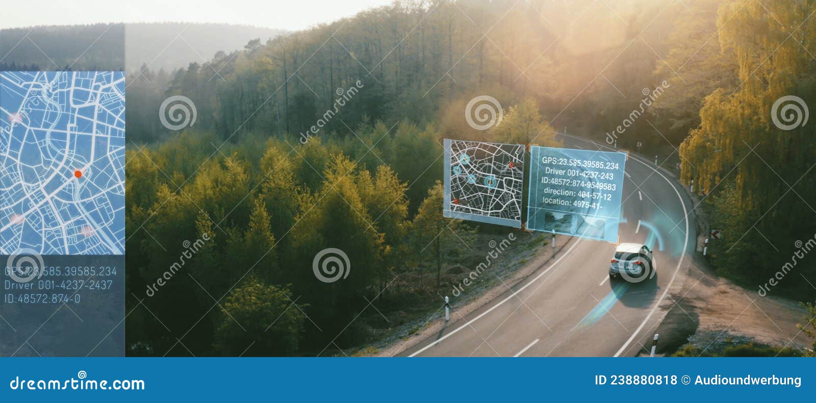 Autonomous Electric Car Driving on a Forest Highway with Technology ...