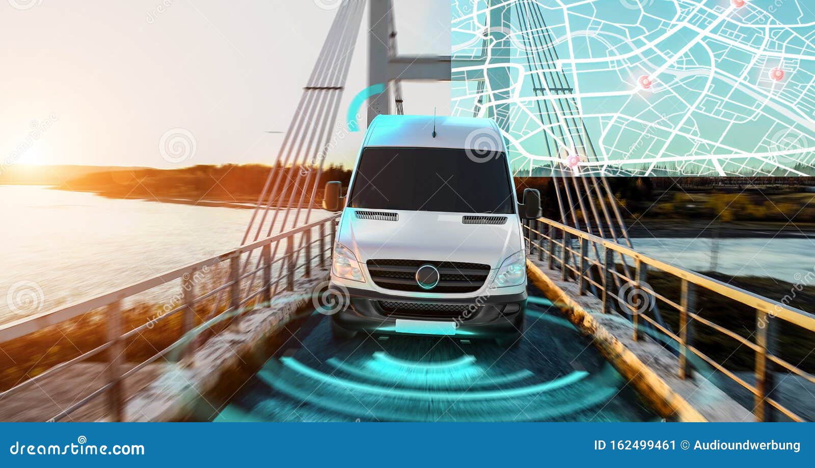 Autonomous Electric Car Driving on a Highway with Technology Assistant ...