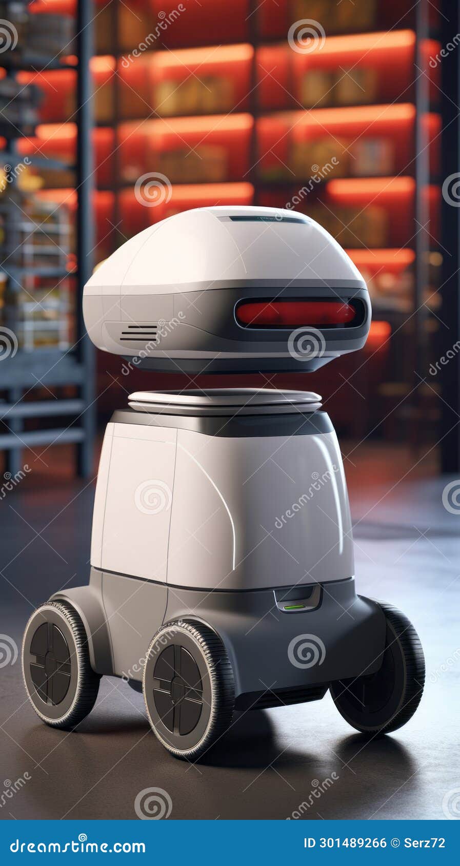 Autonomous Food Delivery Robot Stock Photo - Image of food, business ...