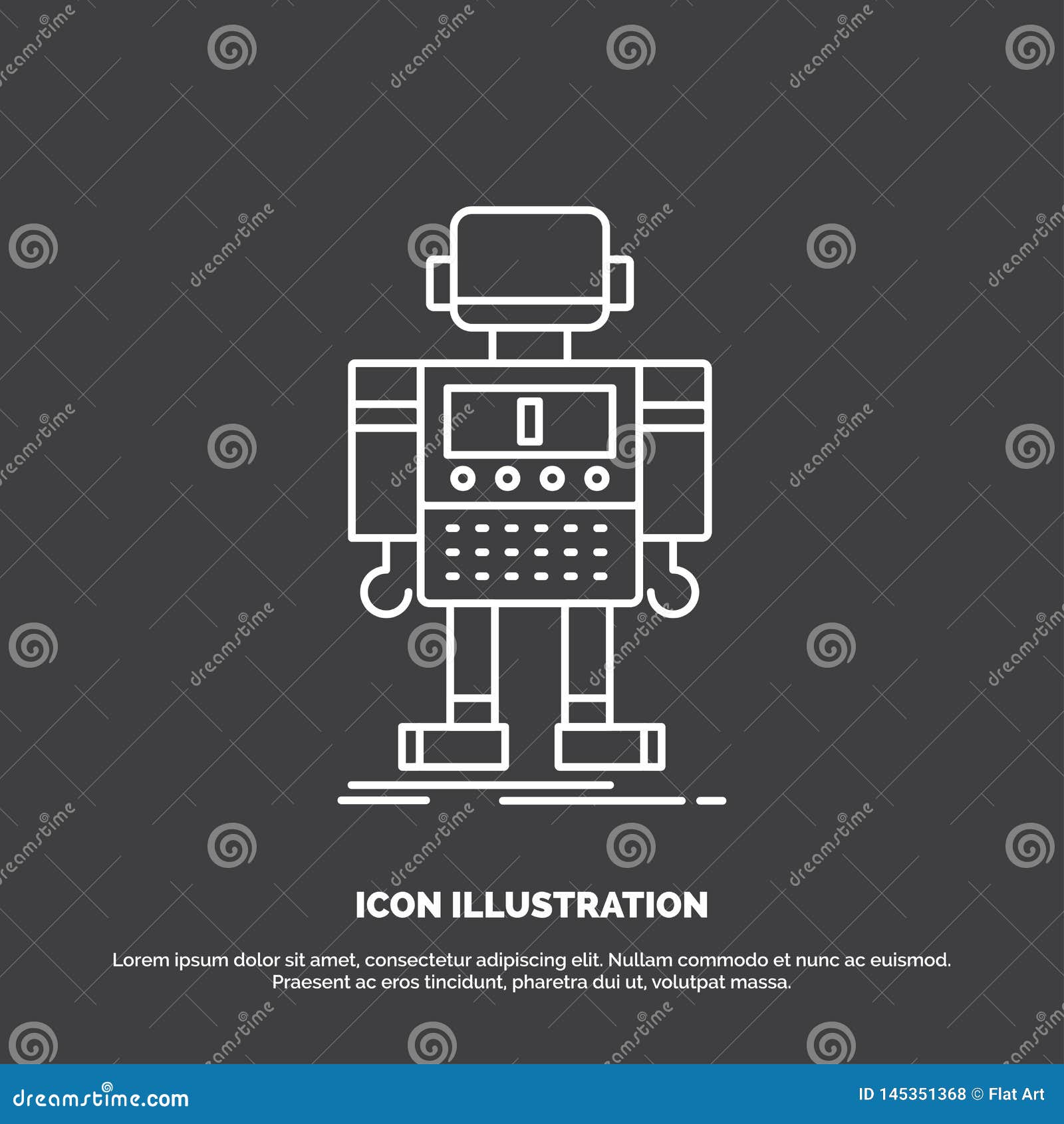 Autonomous, Machine, Robot, Robotic, Technology Icon. Line Vector ...