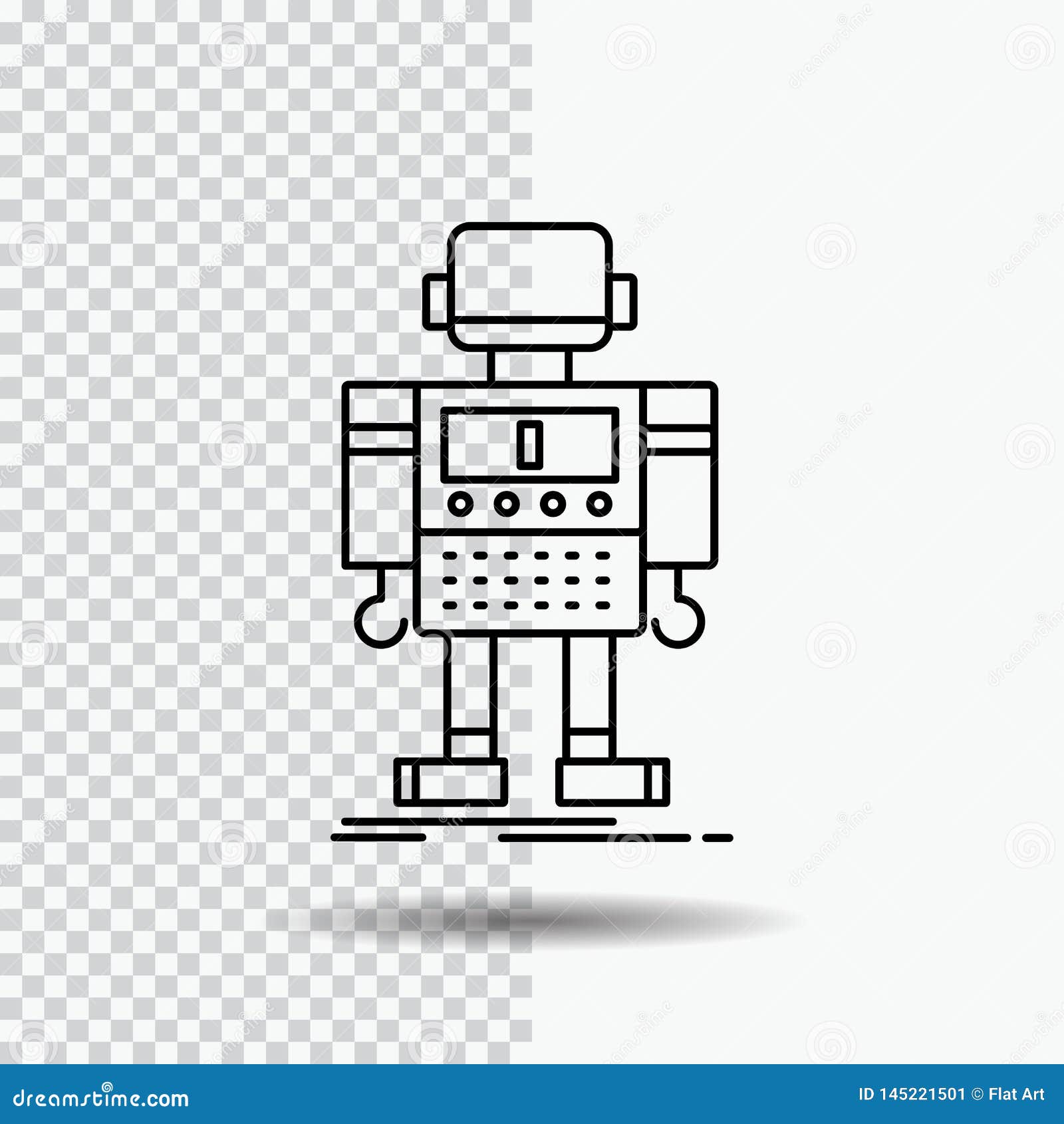 Autonomous, Machine, Robot, Robotic, Technology Line Icon on ...