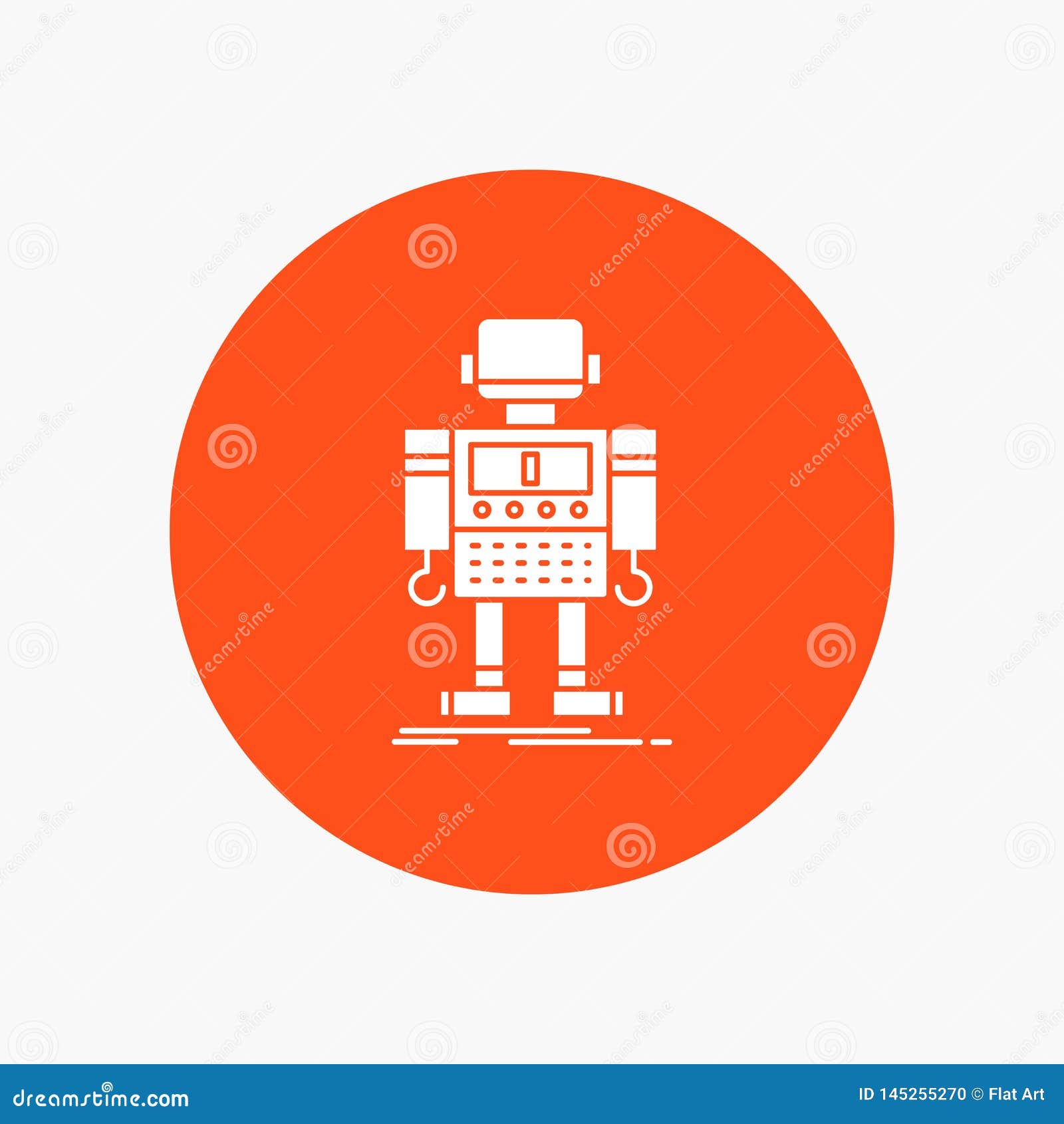 Autonomous, Machine, Robot, Robotic, Technology White Glyph Icon in ...