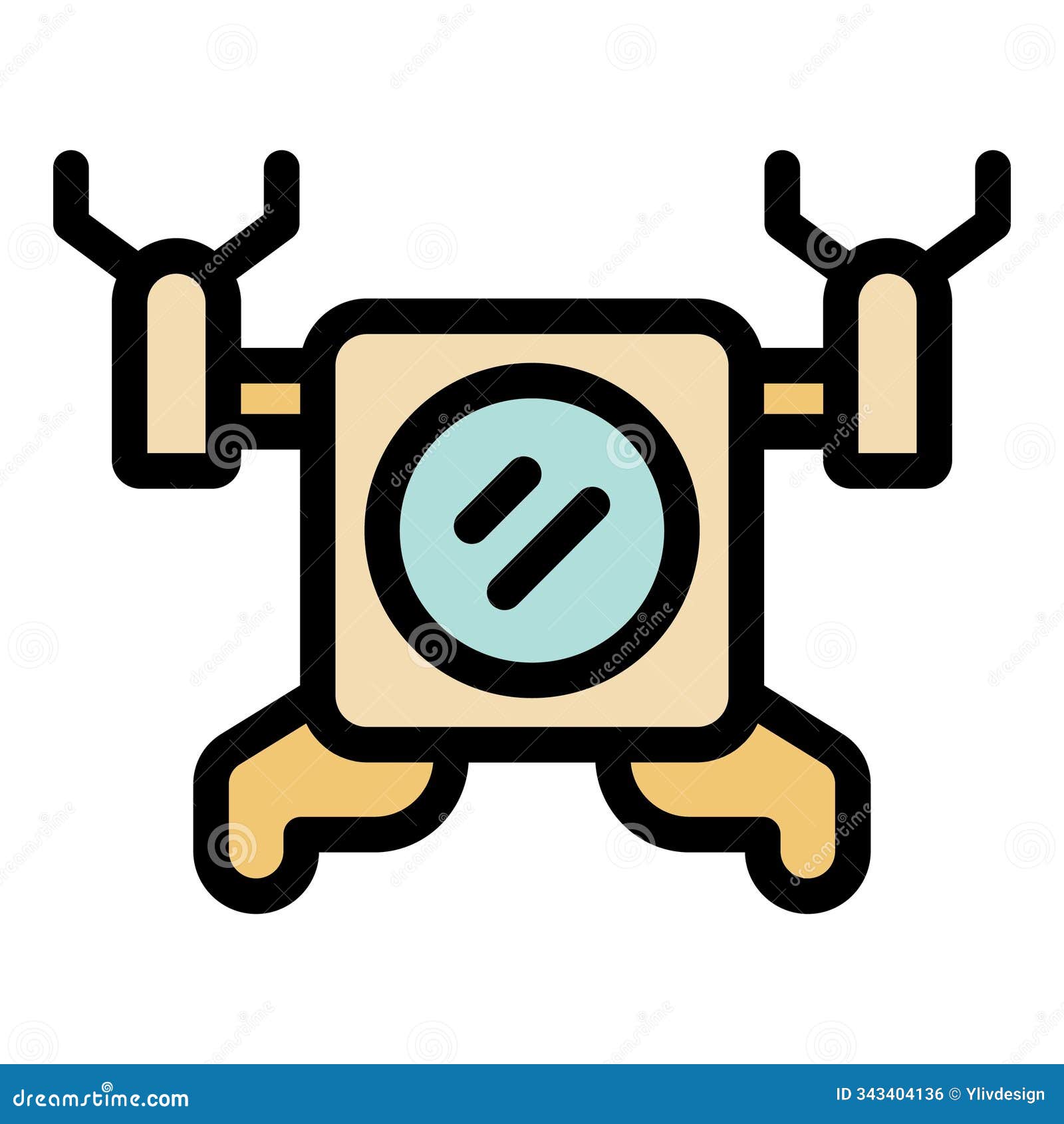 Autonomous Mobile Robot Walking with Four Legs and Antennas Stock ...