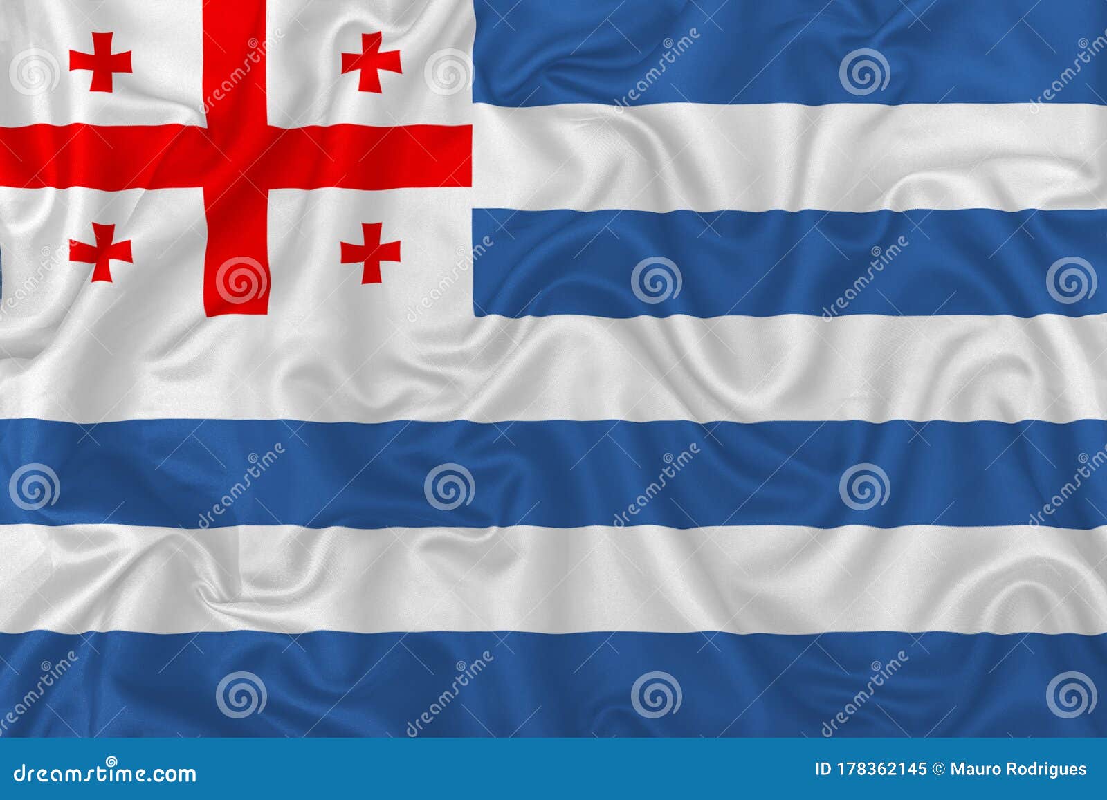 Adjara Flag Waving Vector Illustration On White Background. Adjara ...