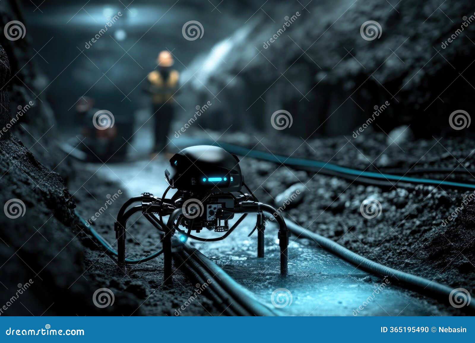 Exploring Underground Caves With Stalactite And Stalagmite Growth Stock ...