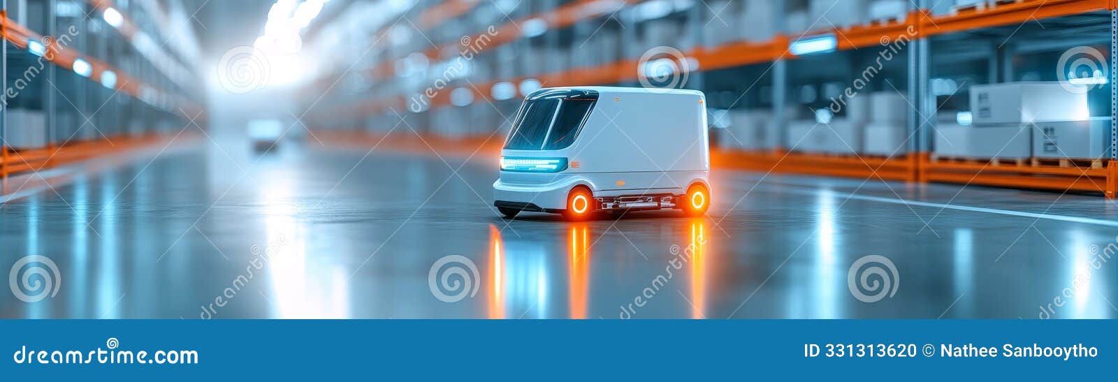 Autonomous Robot In Modern Warehouse Logistics Royalty-Free Stock Image ...