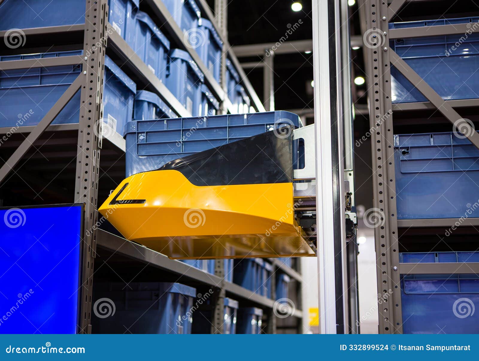 Automated Storage and Retrieval System Stock Photo - Image of forklift ...